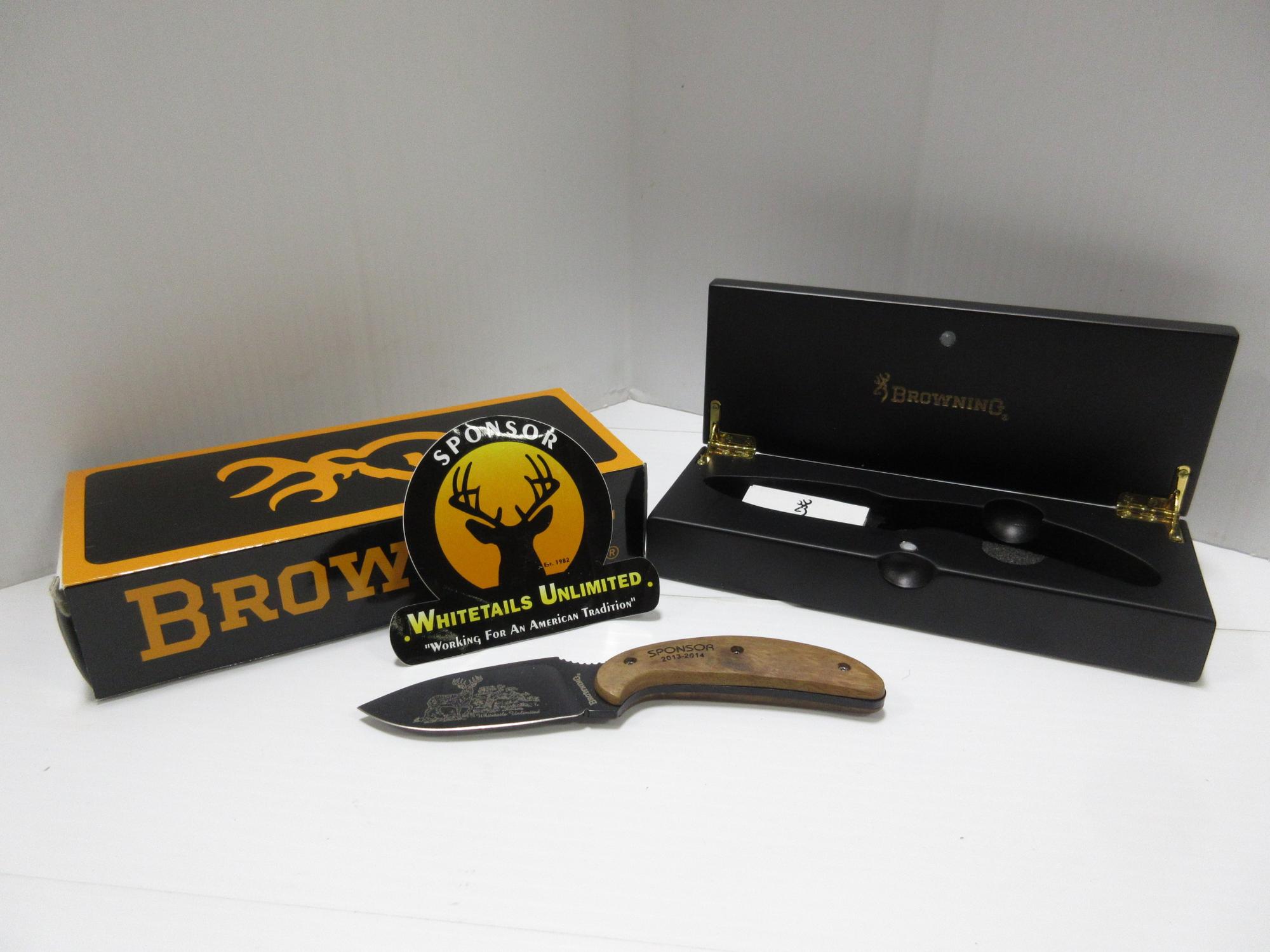 Albrecht Auctions | Whitetails Unlimited Browning Knife, Was a Sponsor Gift