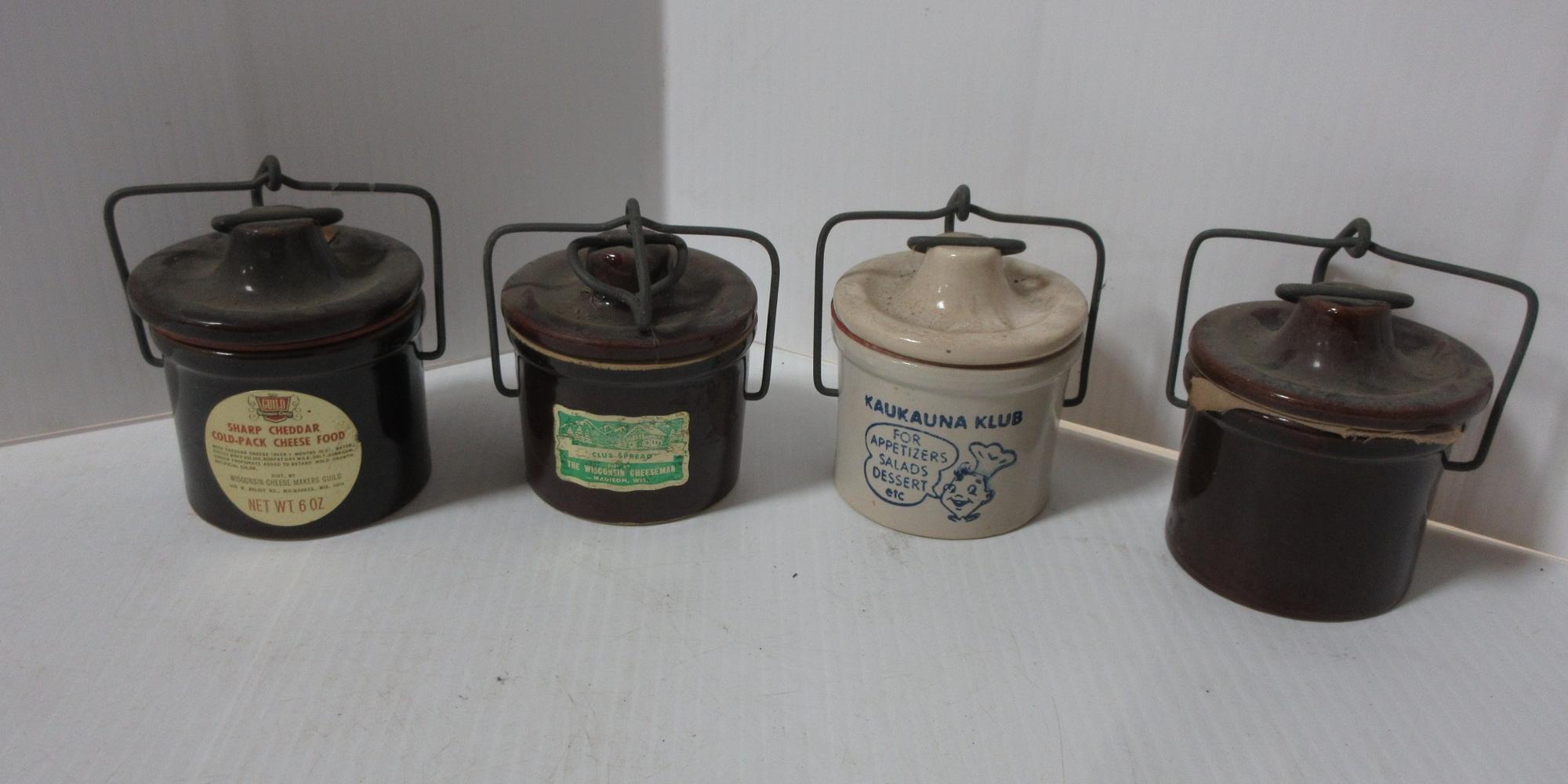 Albrecht Auctions | (4) Small Antique Butter Crocks