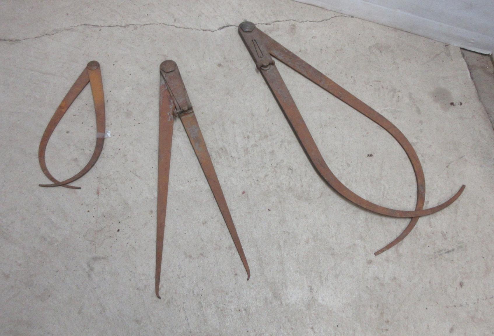 Albrecht Auctions | (3) Antique Large Measuring Calipers, Include ...