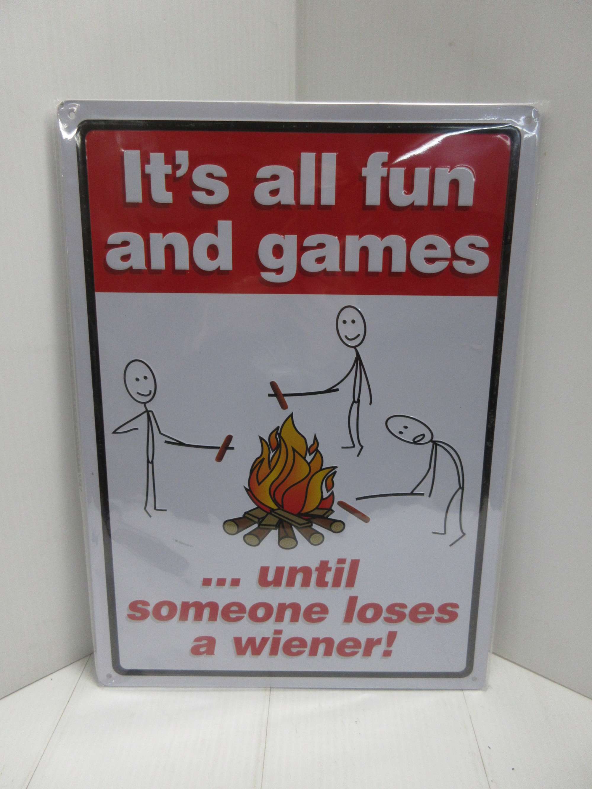 Albrecht Auctions | "It's All Fun and Games..." Tin Sign