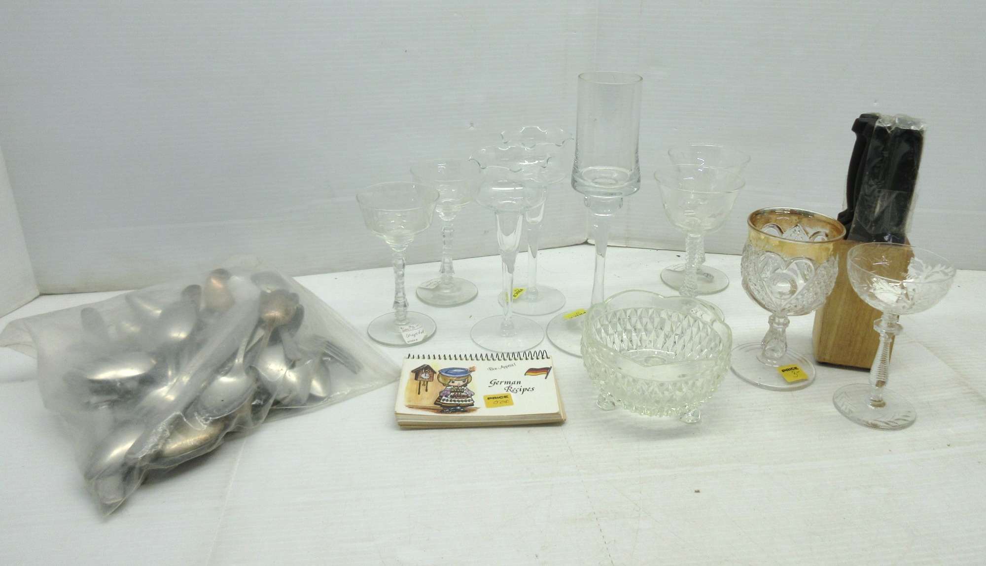 Albrecht Auctions | Kitchen Box of Misc. Glassware, Silverware, and a ...