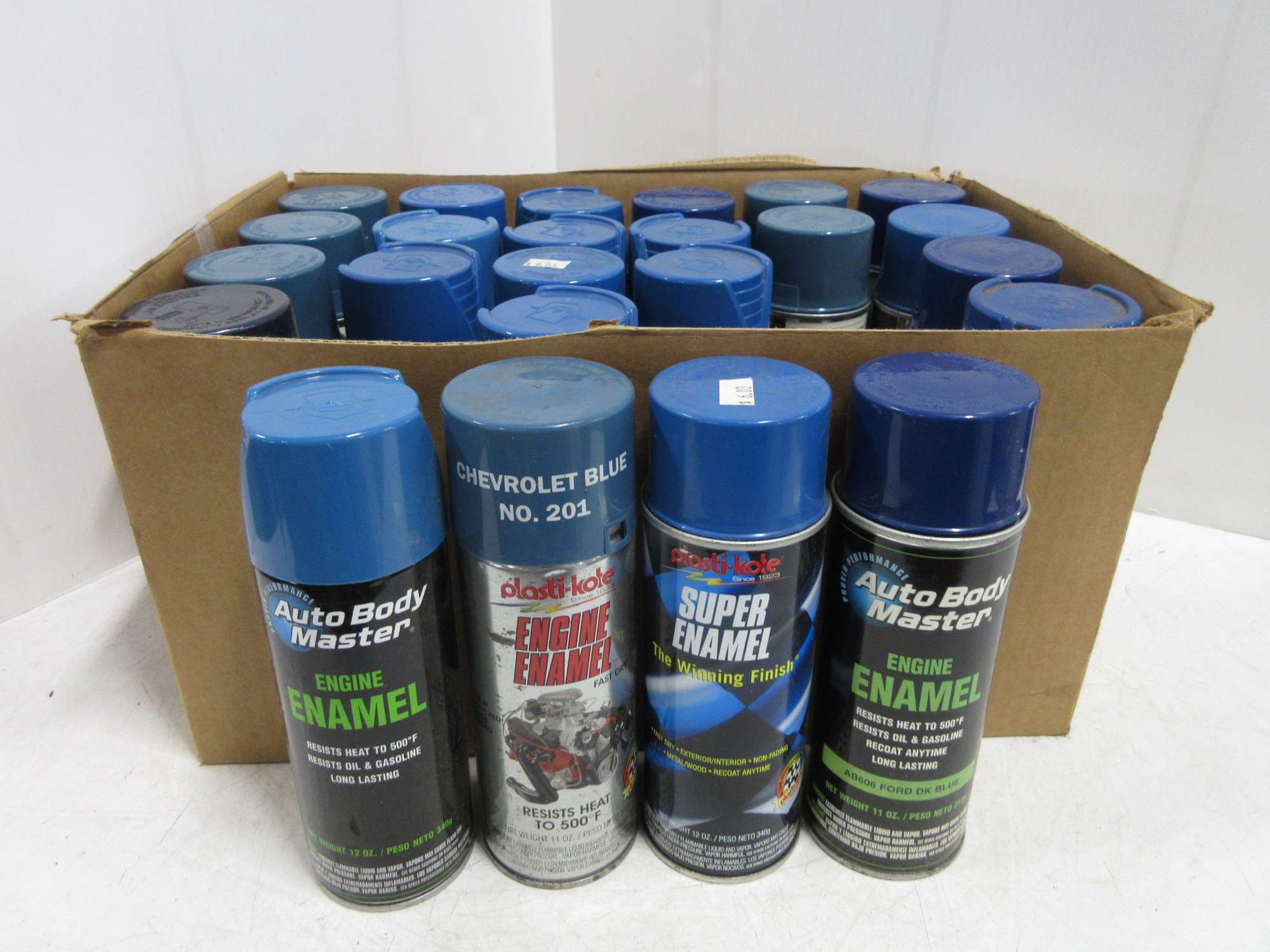 Albrecht Auctions | (24) 11 to 12 oz. Cans of Various Blue Spray Paint