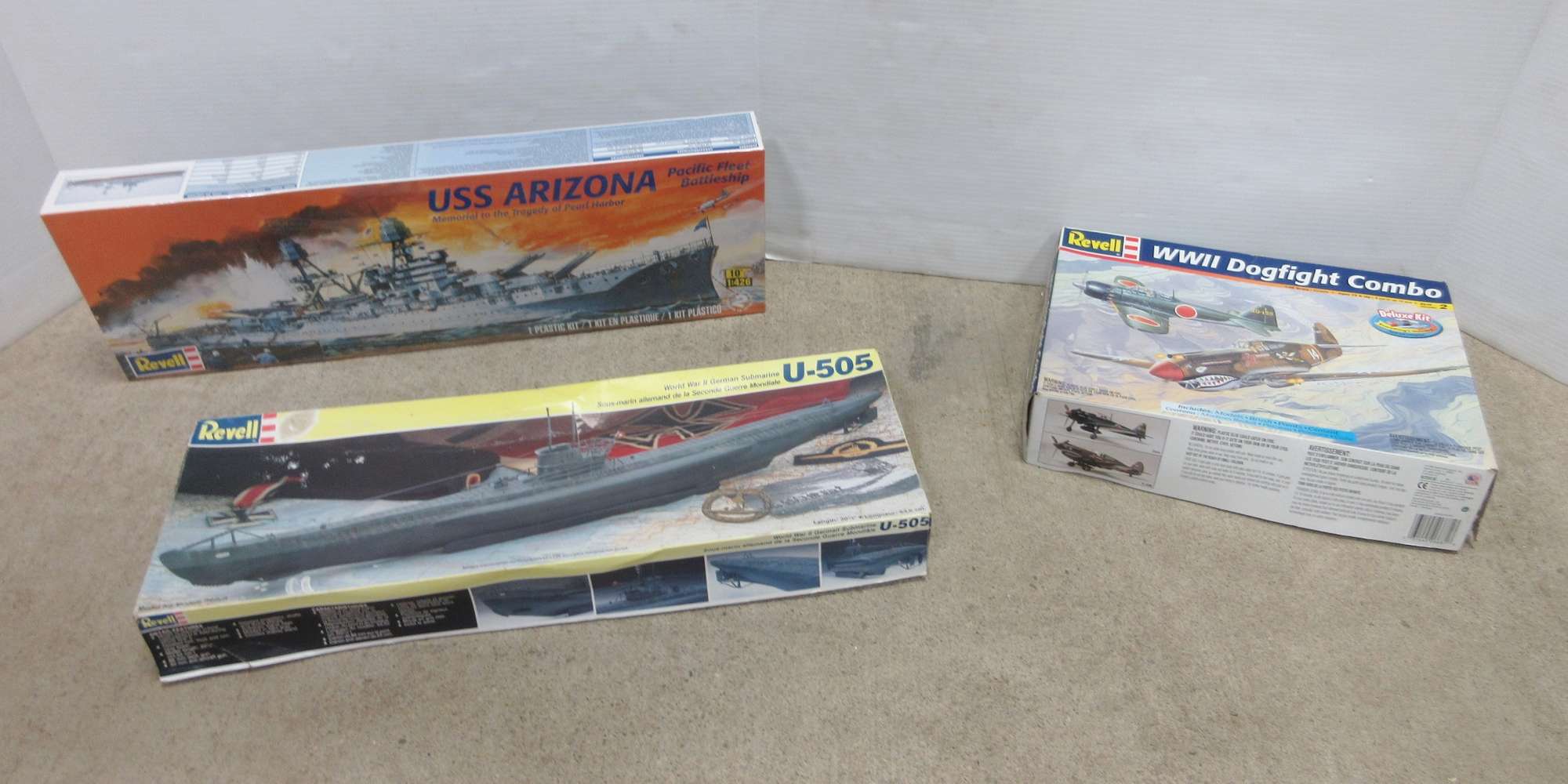Albrecht Auctions | (3) Model Kits, Include: USS Arizona, Sealed in ...