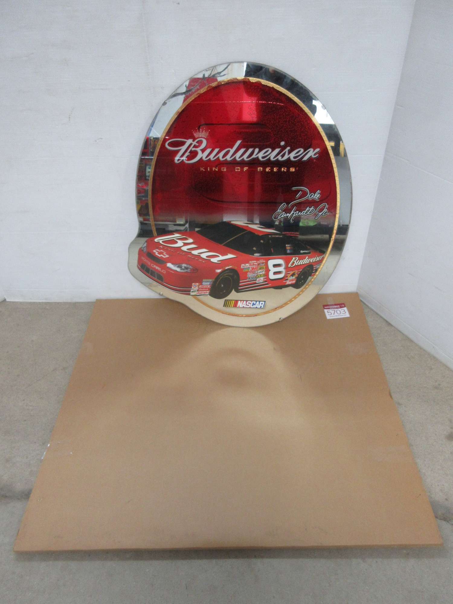 Albrecht Auctions | Budweiser Dale Jr. Race Car Mirror, Oval Shape