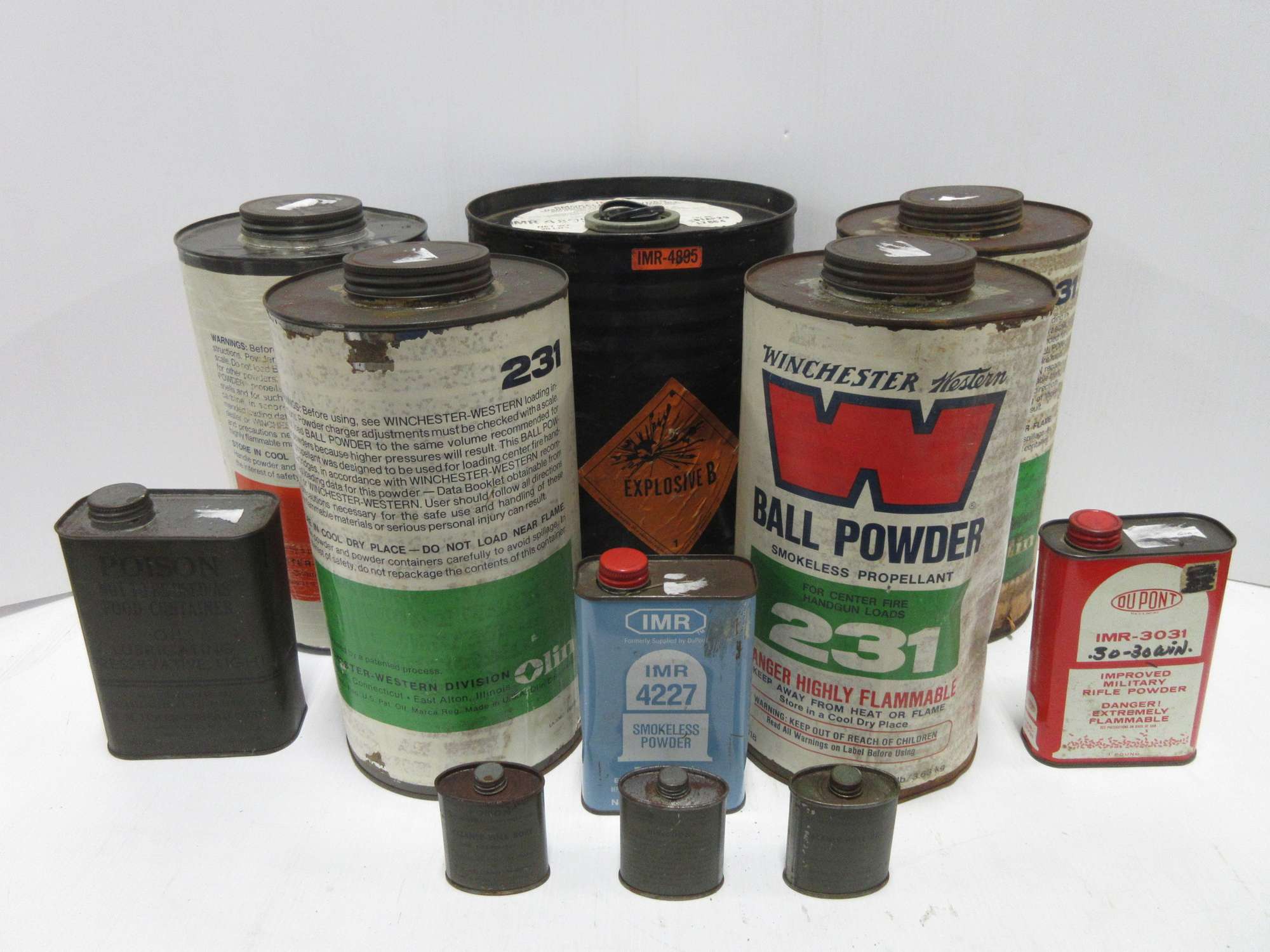 Albrecht Auctions | Winchester Gunpowder Cans, Army Oil Can, and Bore ...