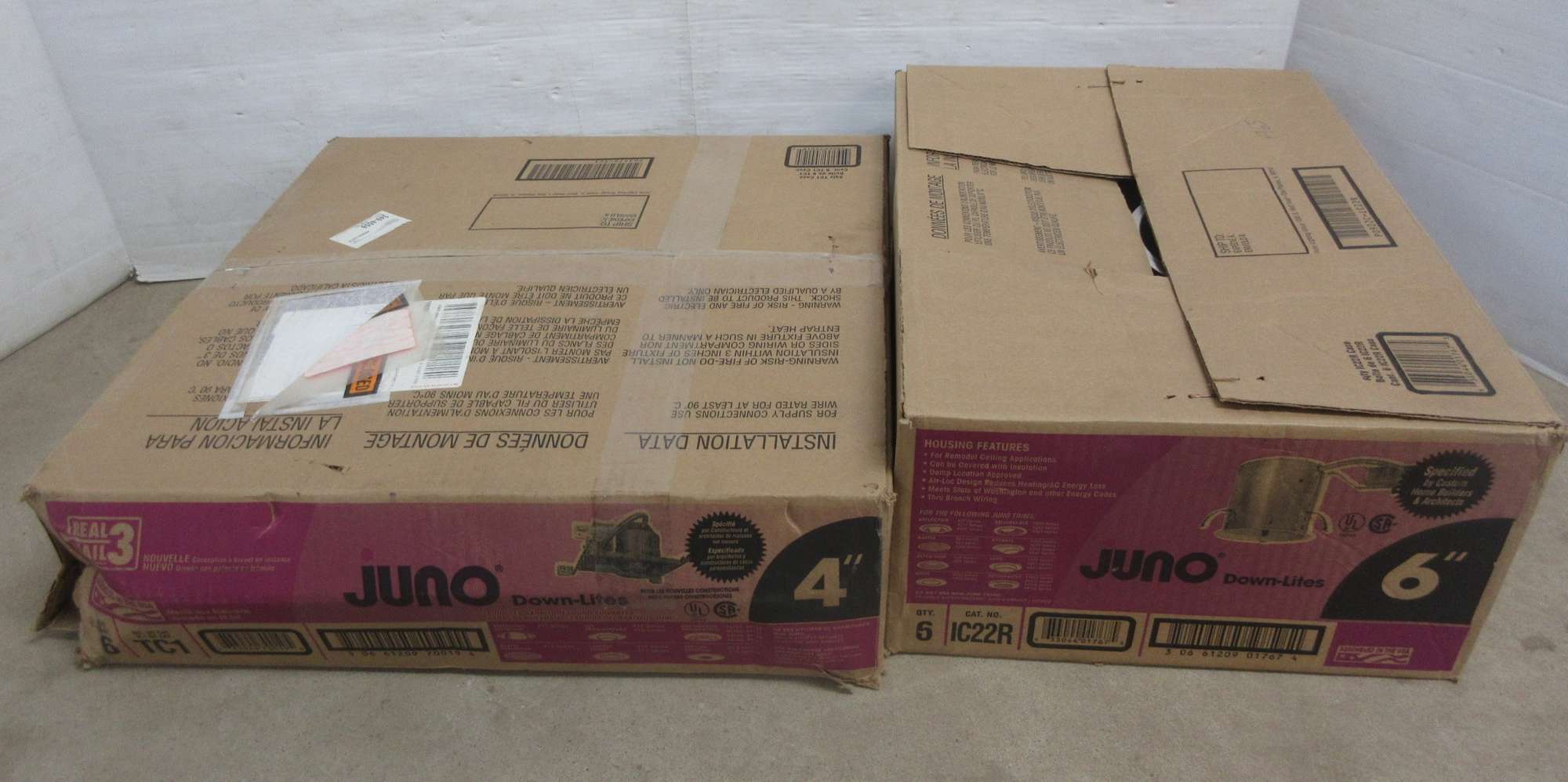 Albrecht Auctions | Set of (4) Juno TC1 Recessed 4" Lights, and a Set ...