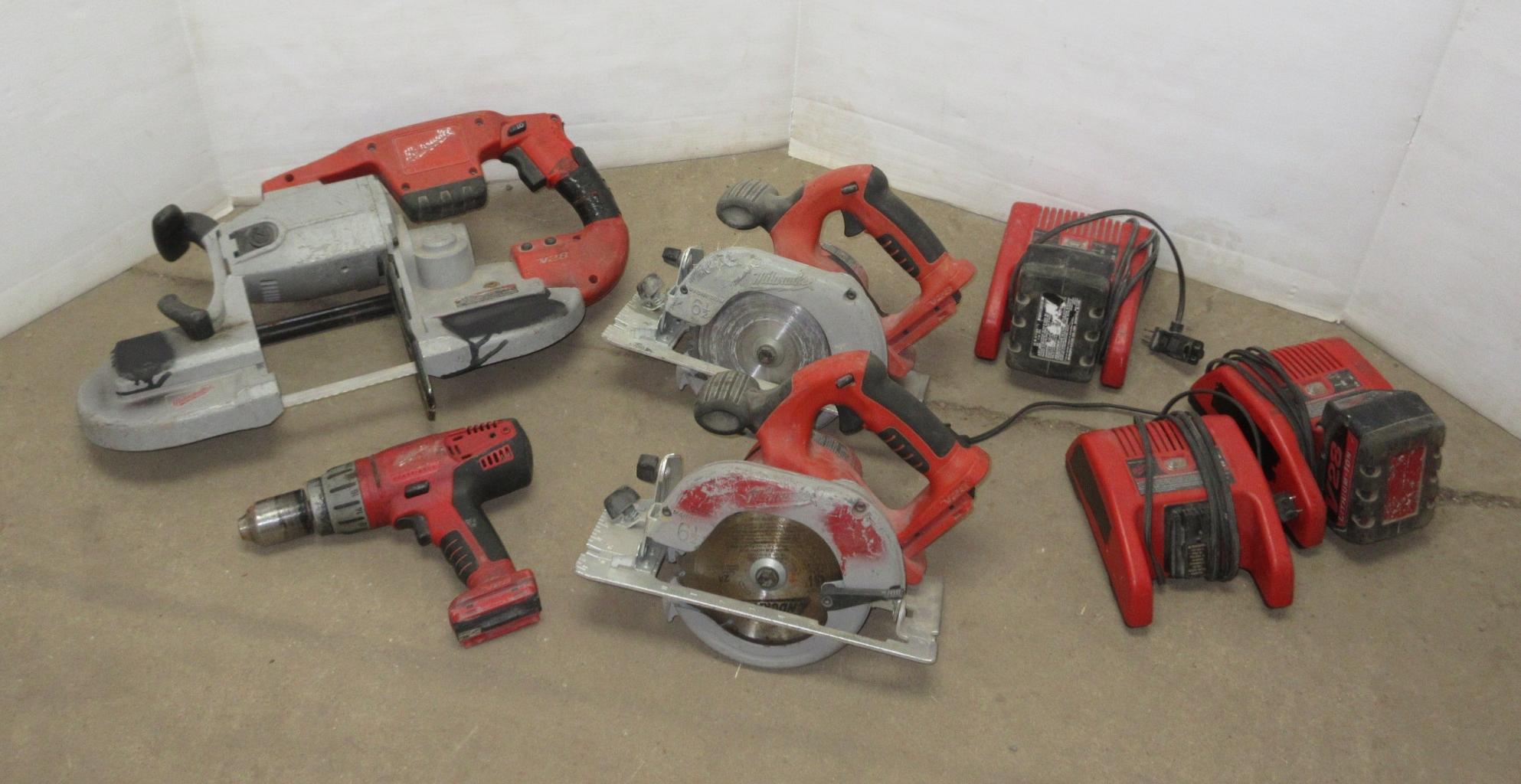 Albrecht Auctions | Milwaukee 28V Cordless Tools, Include: (2) Skill ...