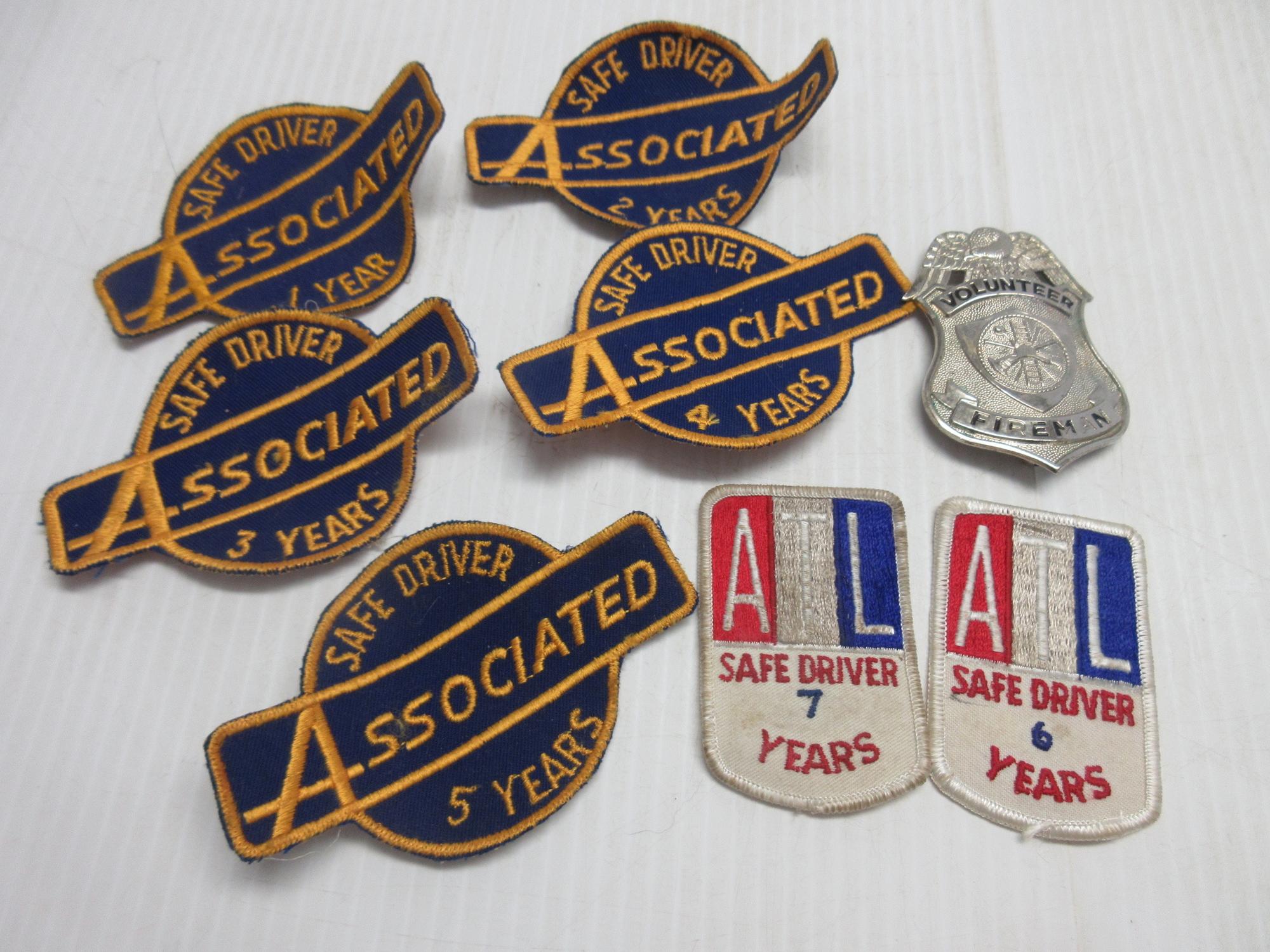 Albrecht Auctions | Collection of Safe Driver Patches, Volunteer ...