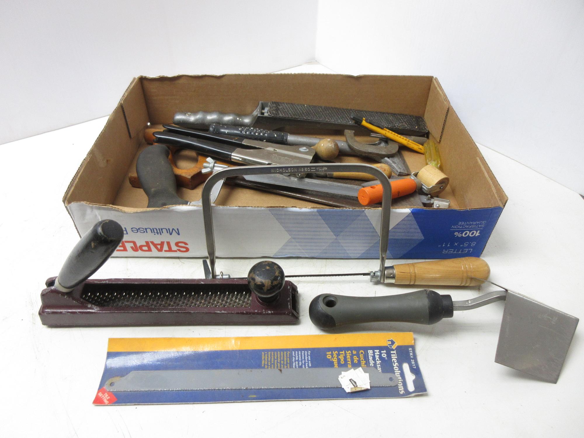 Albrecht Auctions | Rasps, Saws, Hatchet, Stapler, and More