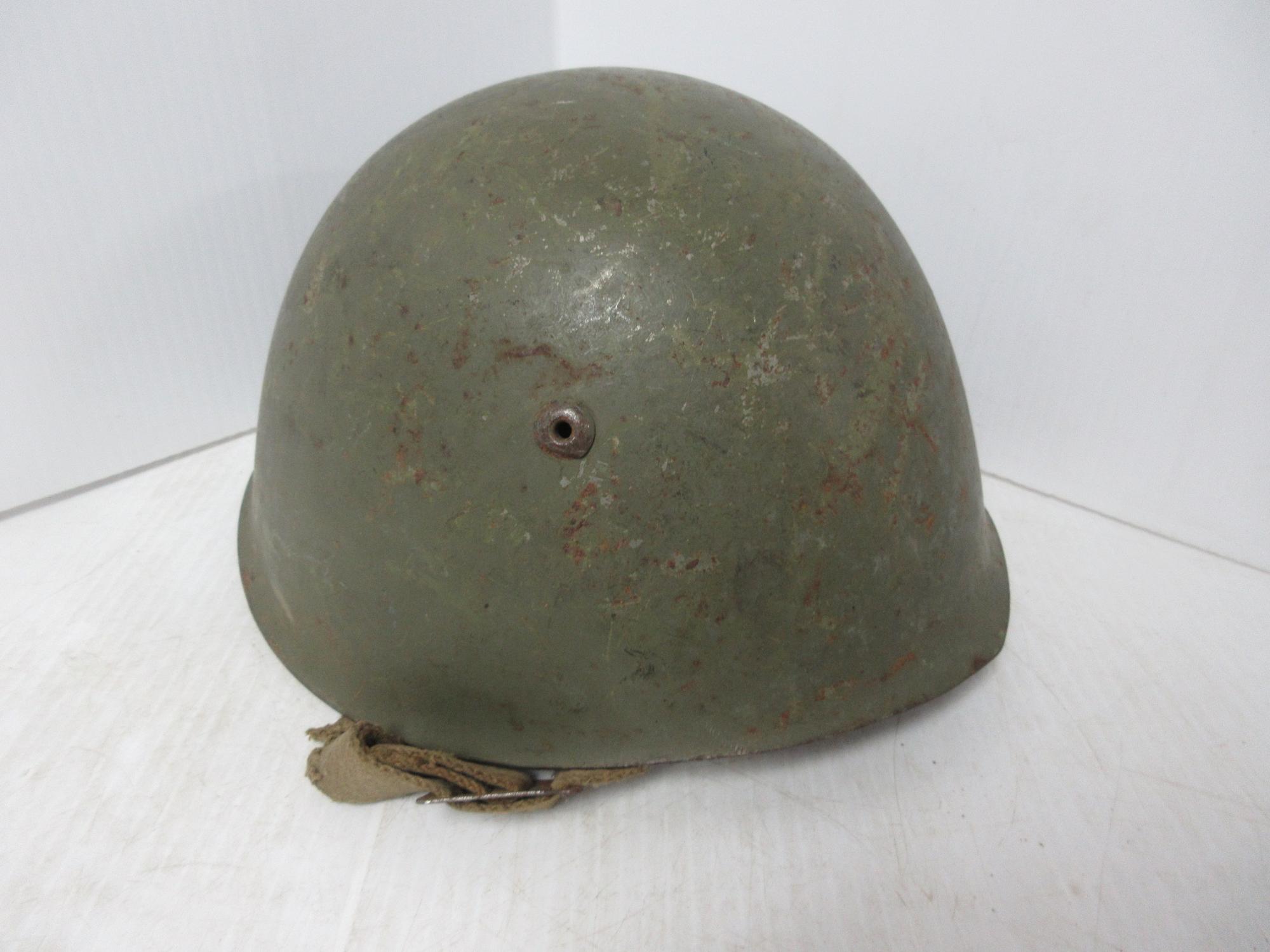 Albrecht Auctions | WWII Italian M33 Helmet with Liner and Chin Strap ...