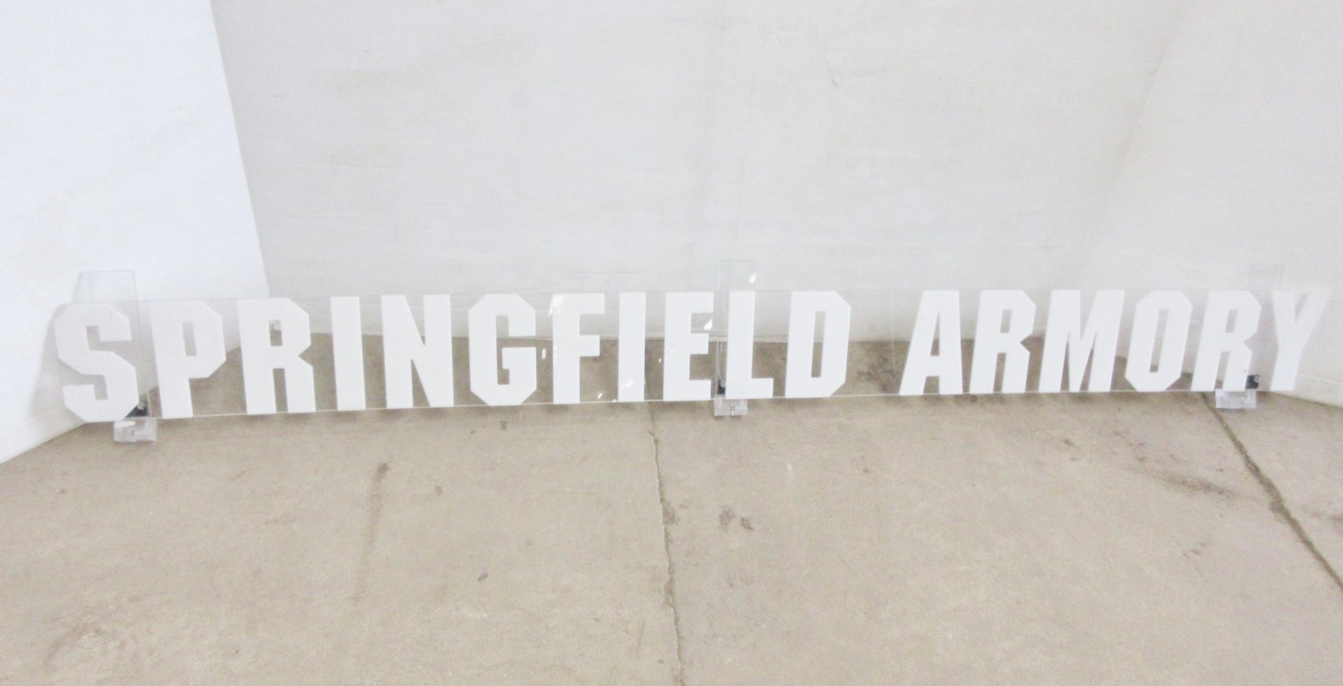 Albrecht Auctions | Springfield Armory Firearms Sign, Clear and White ...