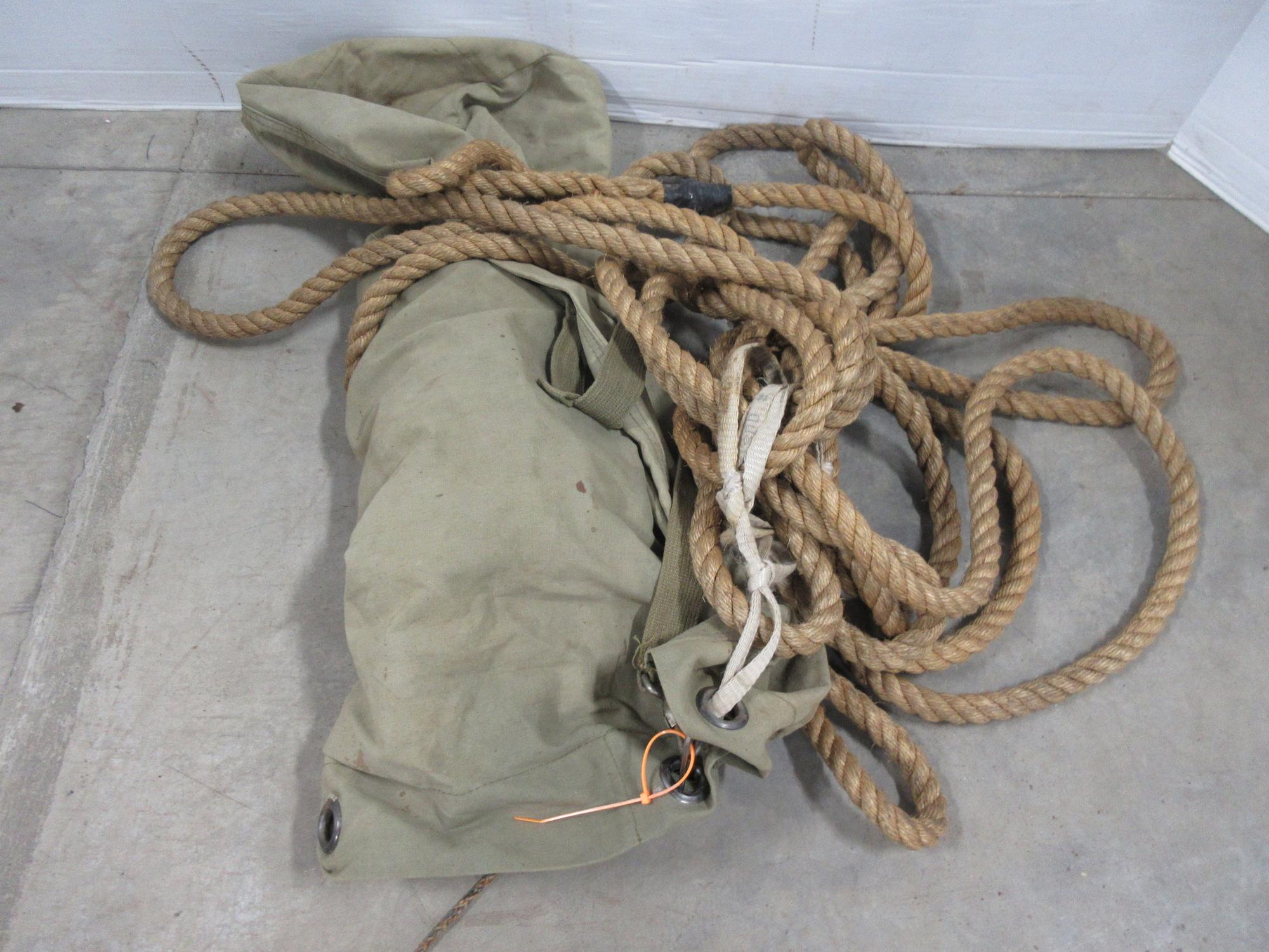 Albrecht Auctions | (2) WWII Era Army Duffle Bags with Approx. 75' of 1 ...