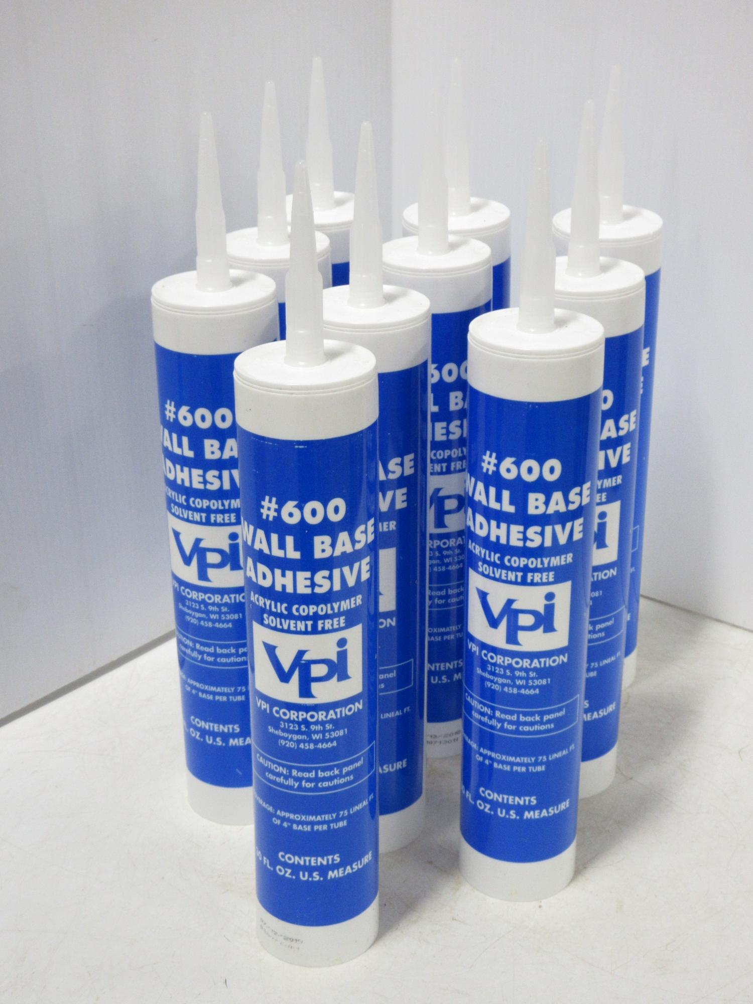 Albrecht Auctions | (10) Tubes of VPI No. 600 Wall Base Adhesive, 30 oz.
