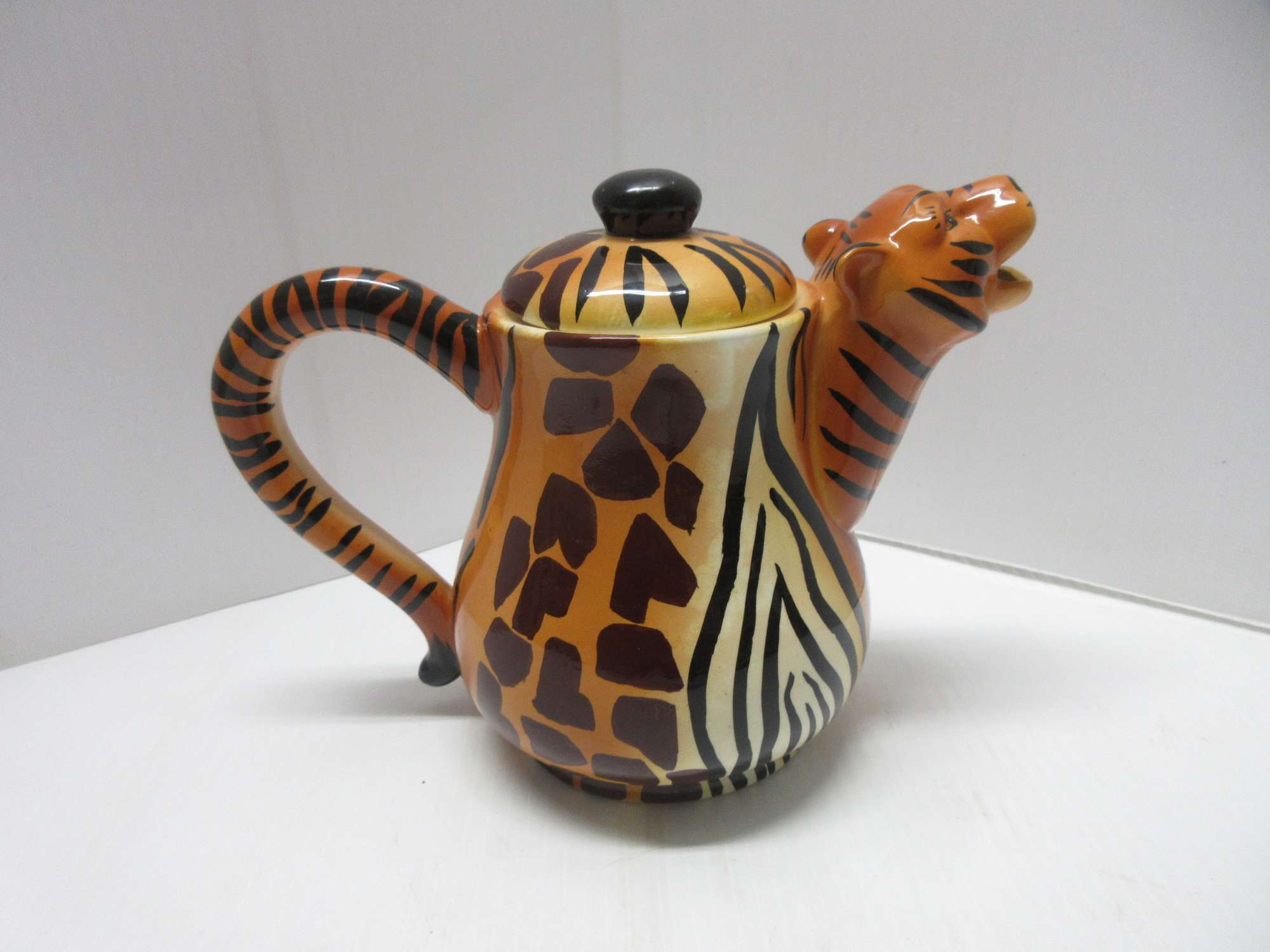 Albrecht Auctions | Safari Tiger Striped Teapot, Ceramic