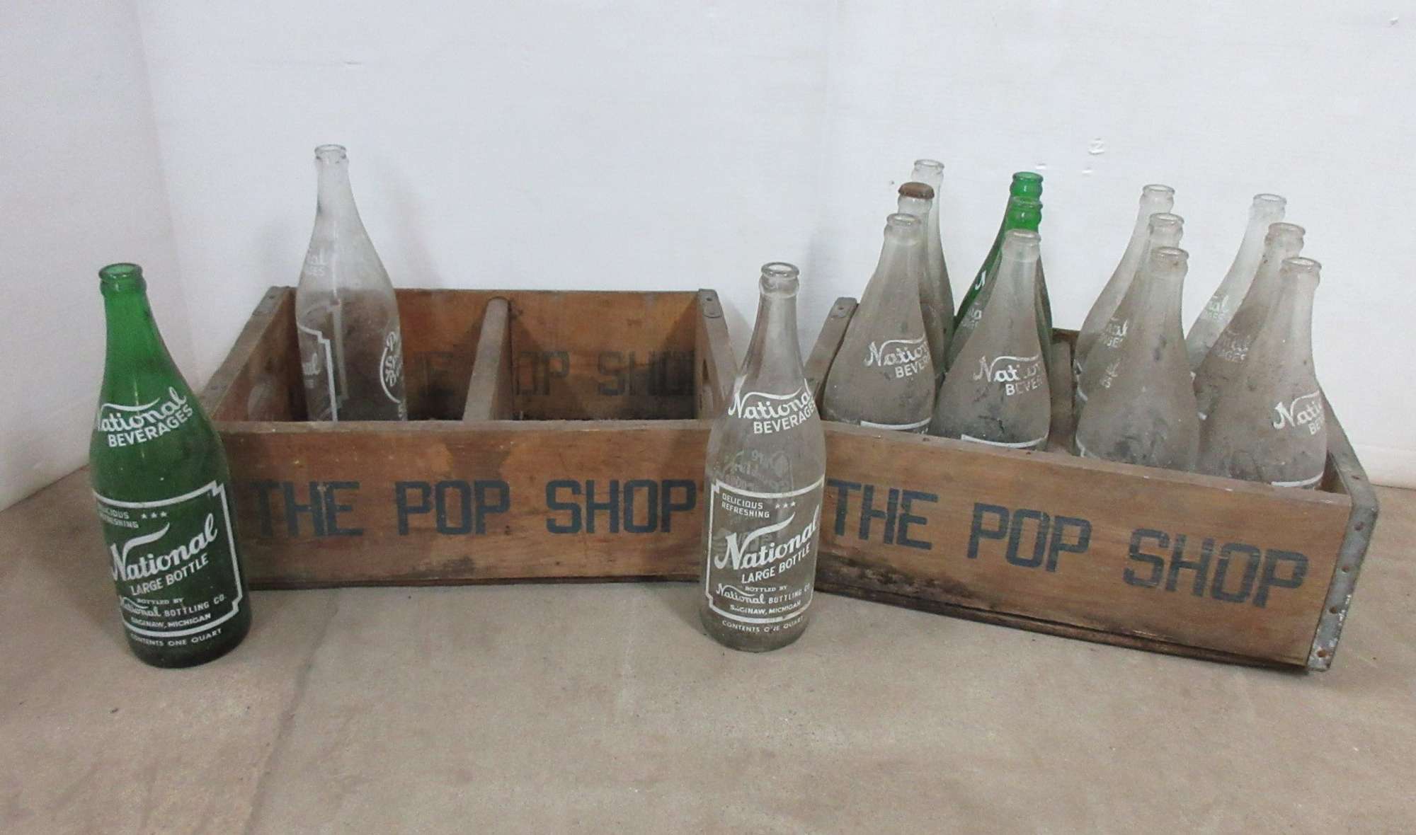 Albrecht Auctions | (2) Older Wooden Soda Boxes with (15) National ...