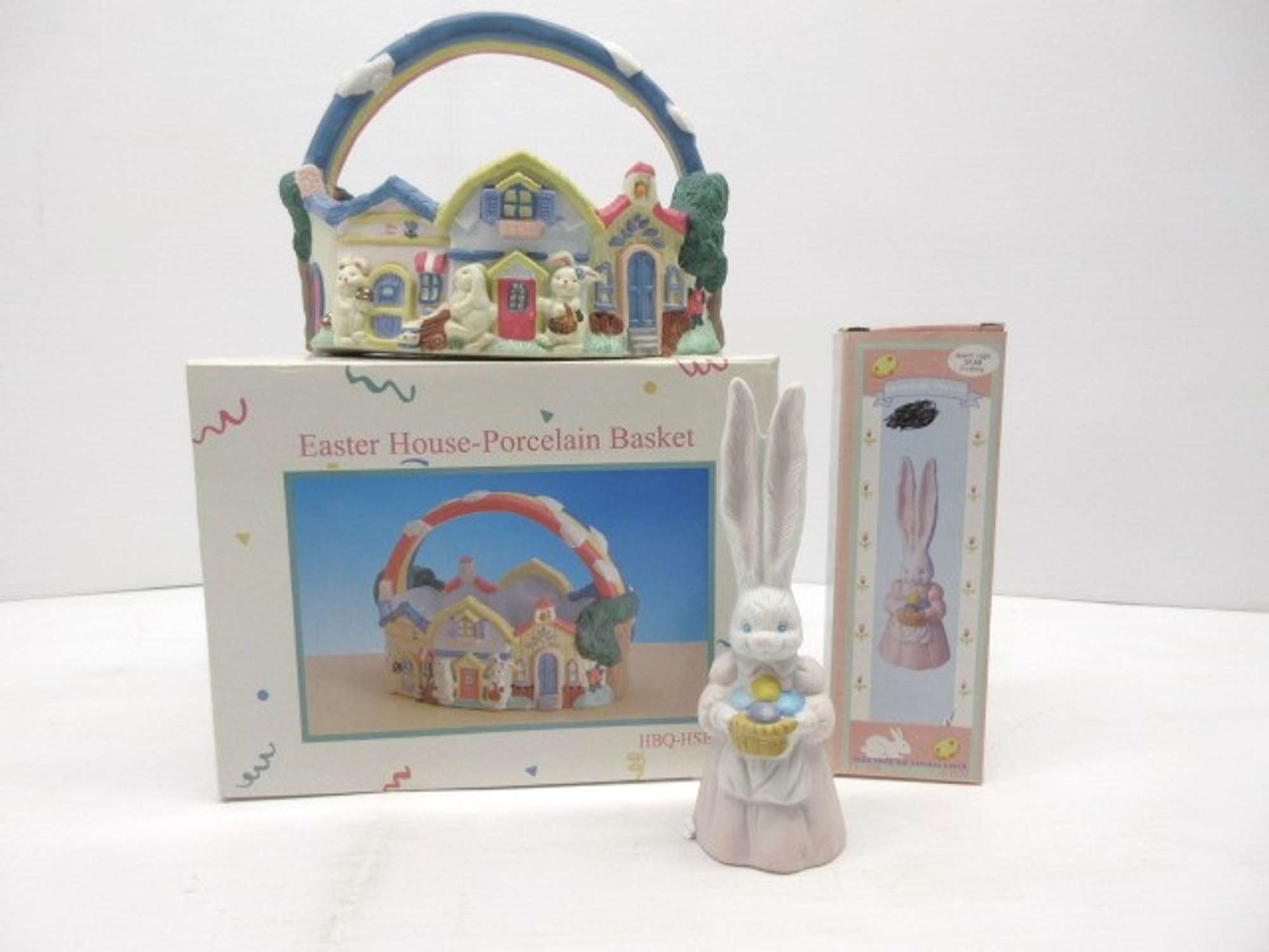 Albrecht Auctions | 1980s Easter House Porcelain Easter Basket Candy ...