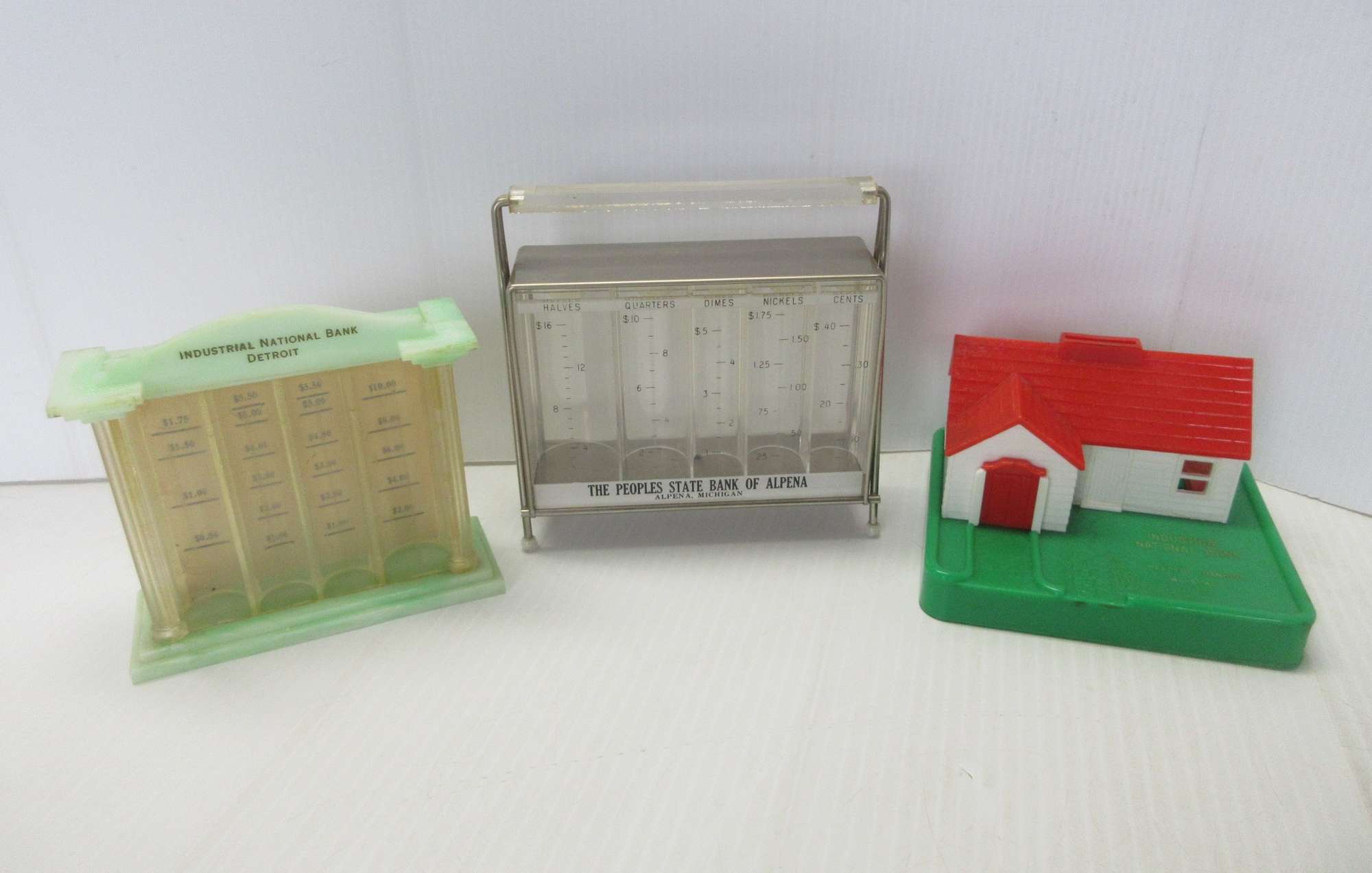 Albrecht Auctions | (3) Old Coin Banks, Include: Plastic and Metal "The ...
