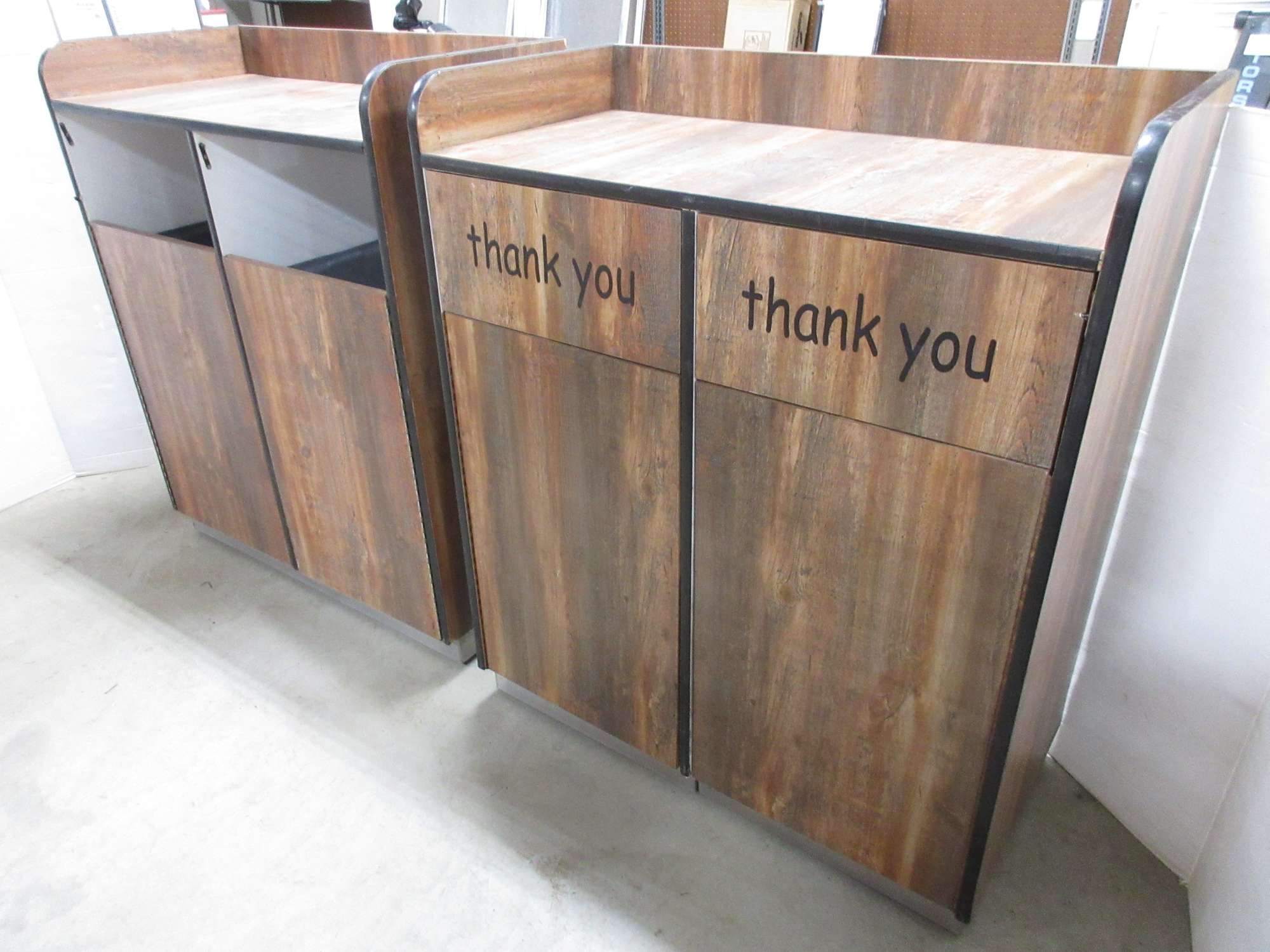 Albrecht Auctions | (2) Commercial Restaurant Trash Bins on Wheels with ...