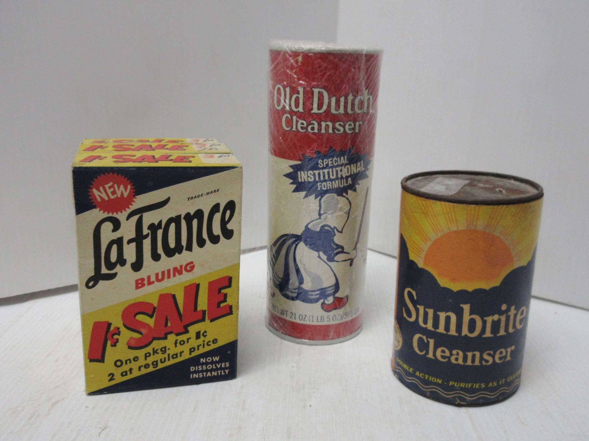 Albrecht Auctions | (5) Cleaners: Can of Sunbrite Cleanser, 3/4 Full ...