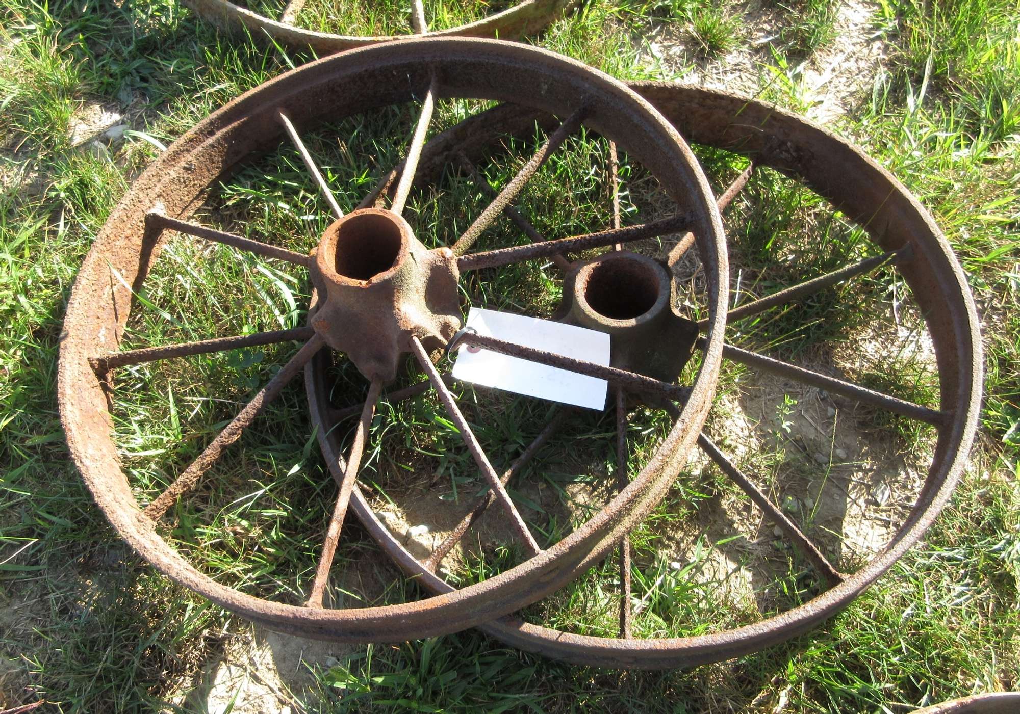 Albrecht Auctions | Pair of Antique Steel Wheels