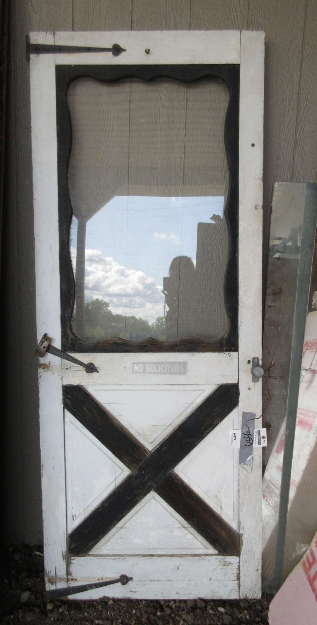 Albrecht Auctions | Older Wooden Barn Screen Door, Painted