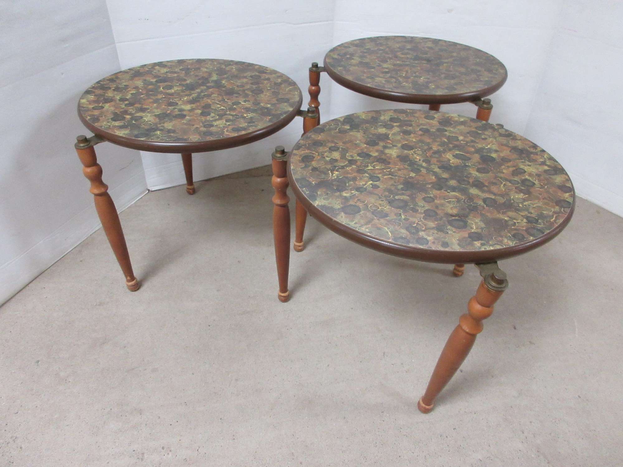 Albrecht Auctions | (3) Stacking Mid-Century Modern End Tables with ...