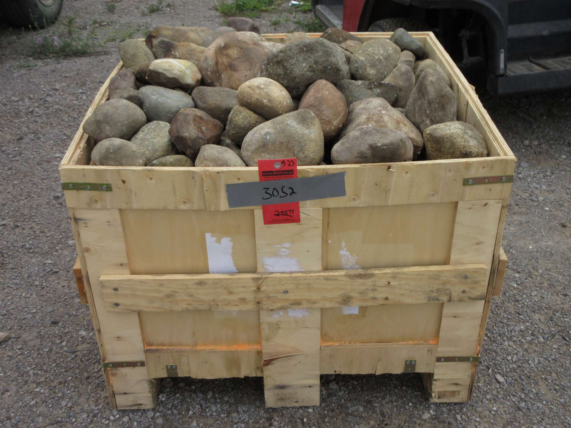 Albrecht Auctions | Crate of Landscaping Rocks