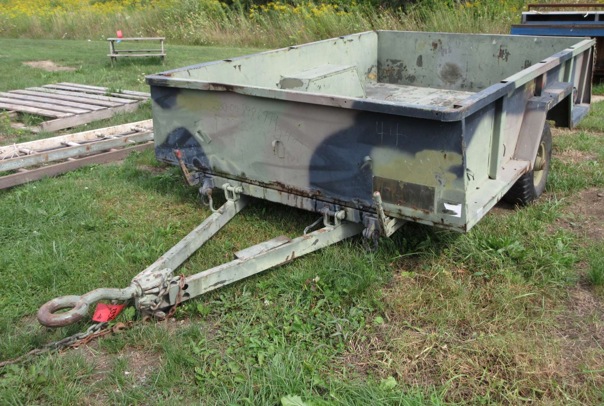 Albrecht Auctions | 1950 US Army Steel Trailer with 10-Ply 9" Tires and ...