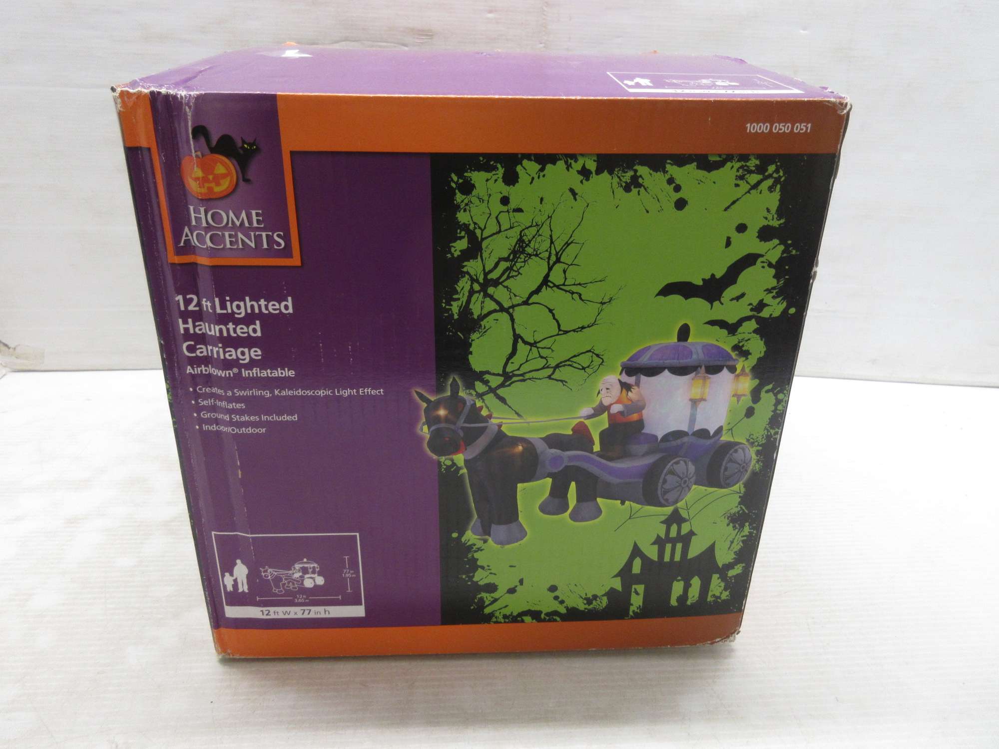 Albrecht Auctions | Home Accents 12' Lighted Haunted Carriage, Airblown ...
