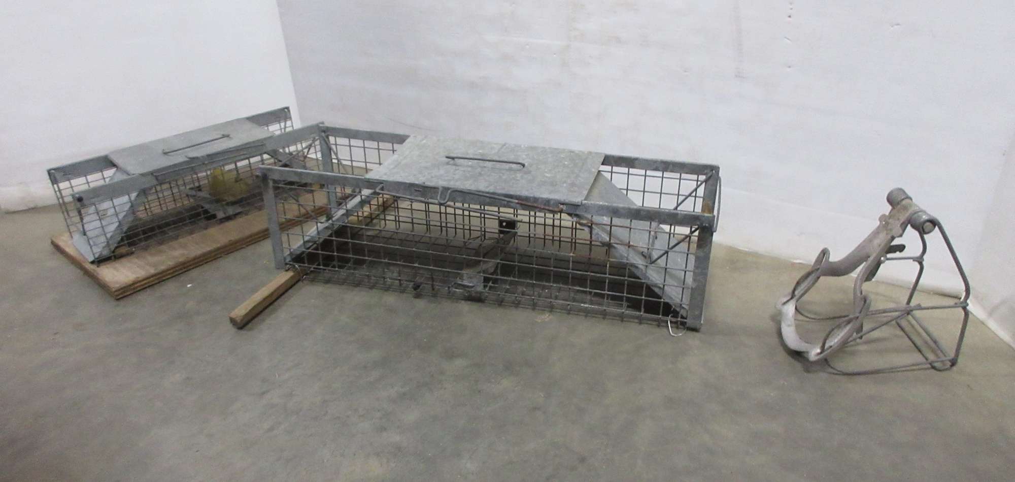 Albrecht Auctions | (2) Old Live Traps and a Mole Trap
