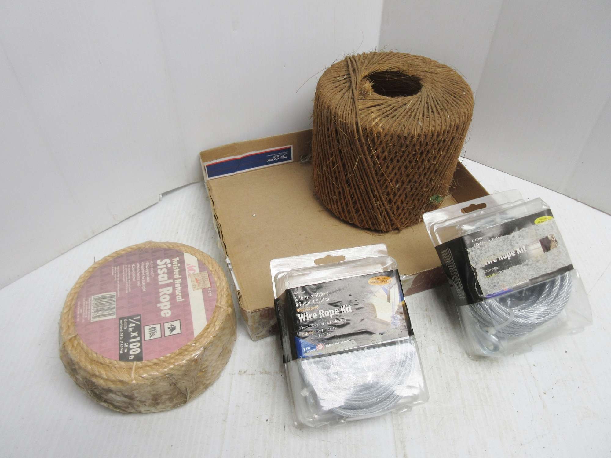 Albrecht Auctions | (2) Wire Rope Kits with Clamps, 3/16" x 30', NOS ...
