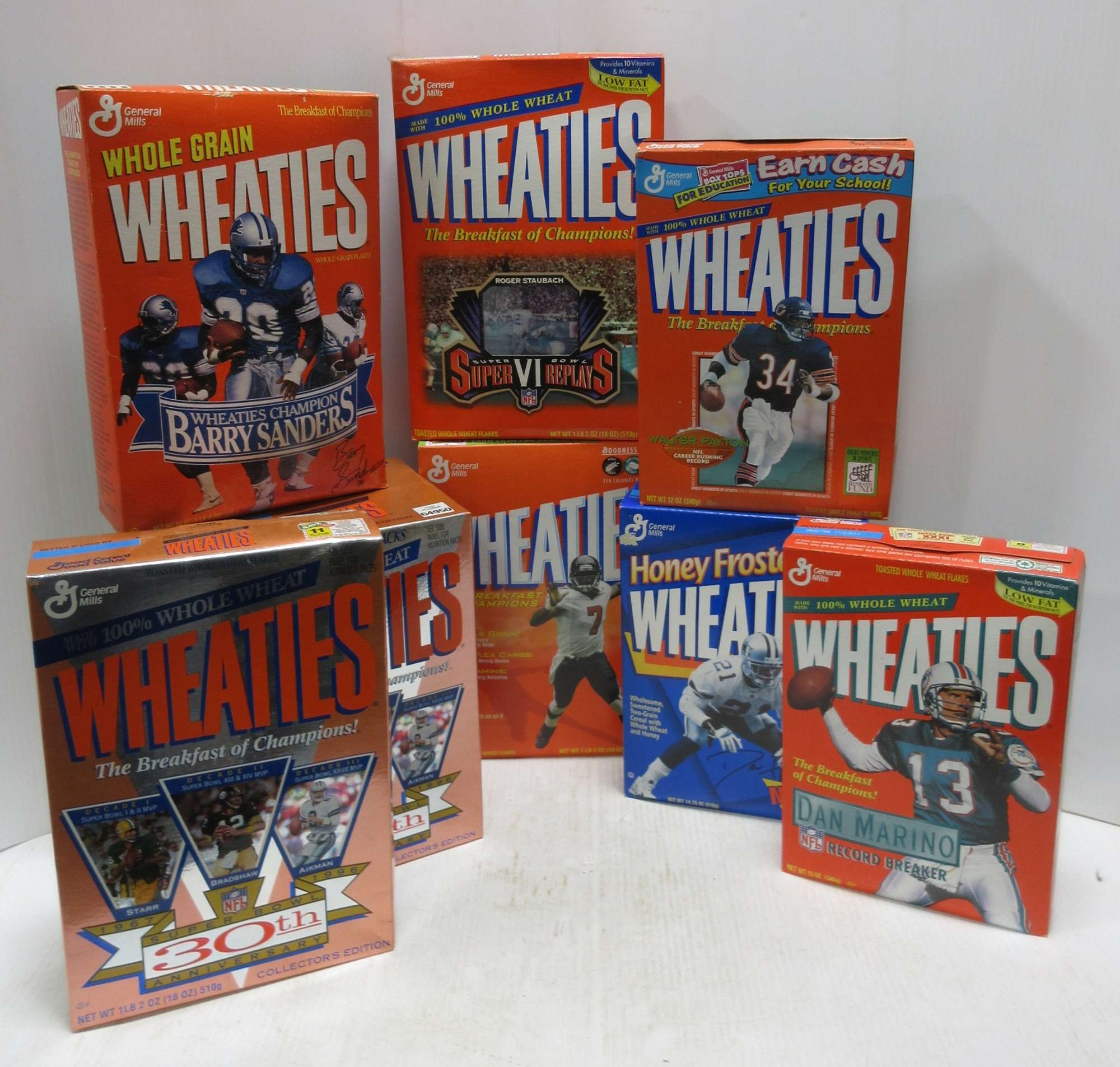 Albrecht Auctions | (8) Wheaties Football Collector Boxes from the Late ...