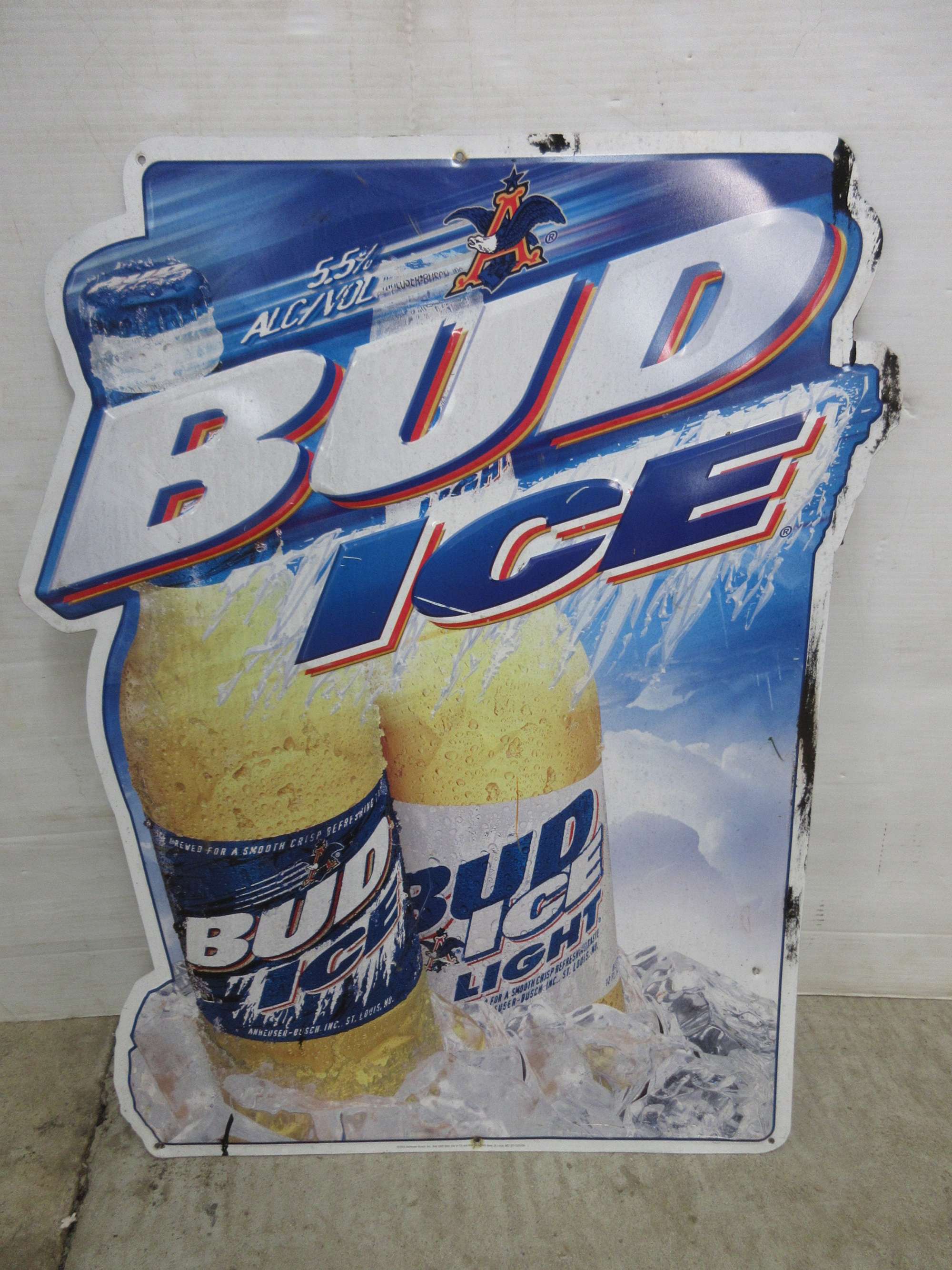 Albrecht Auctions | Metal Bud Ice Sign