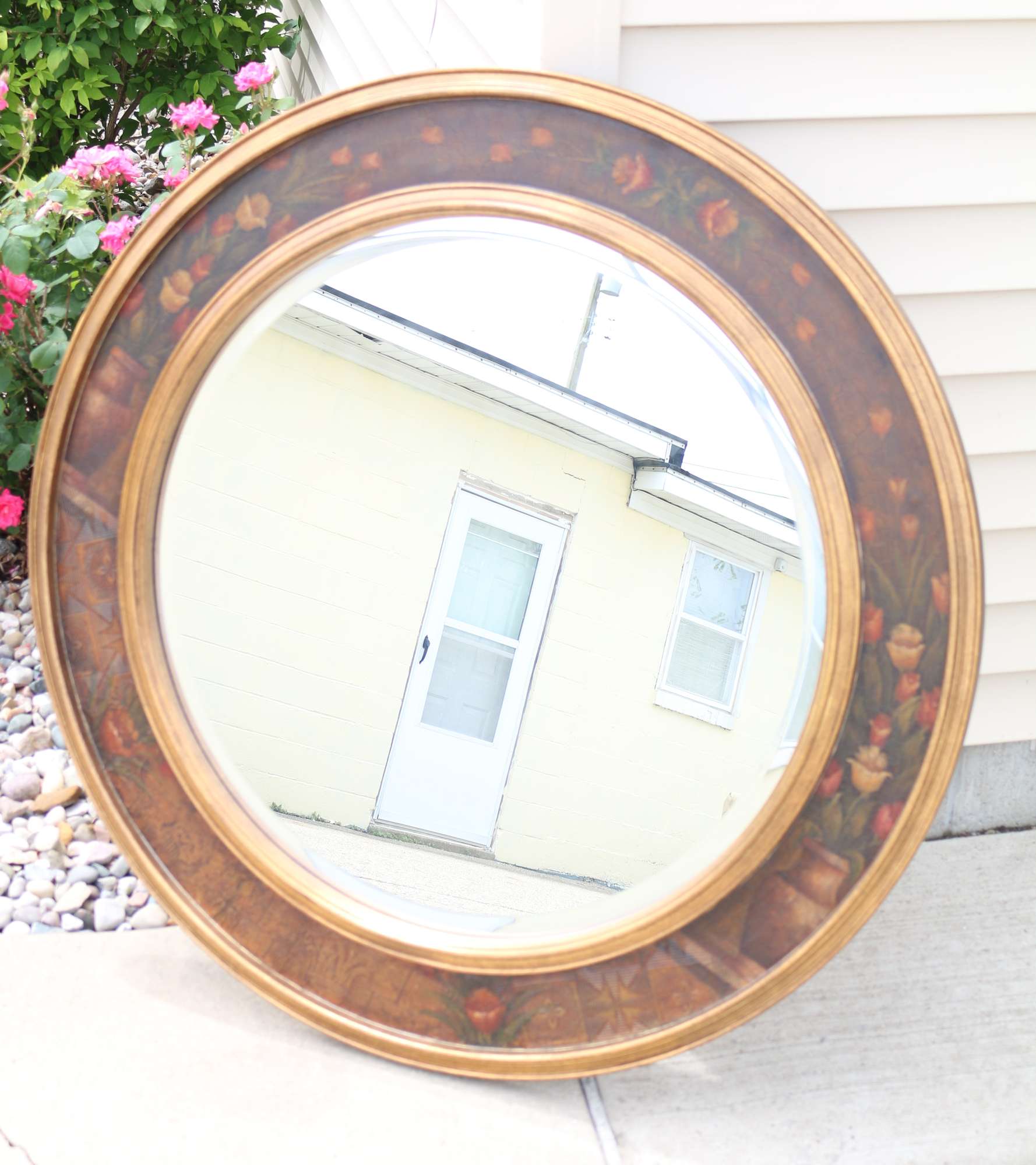 Albrecht Auctions | Large Round Glass Mirror with Frame