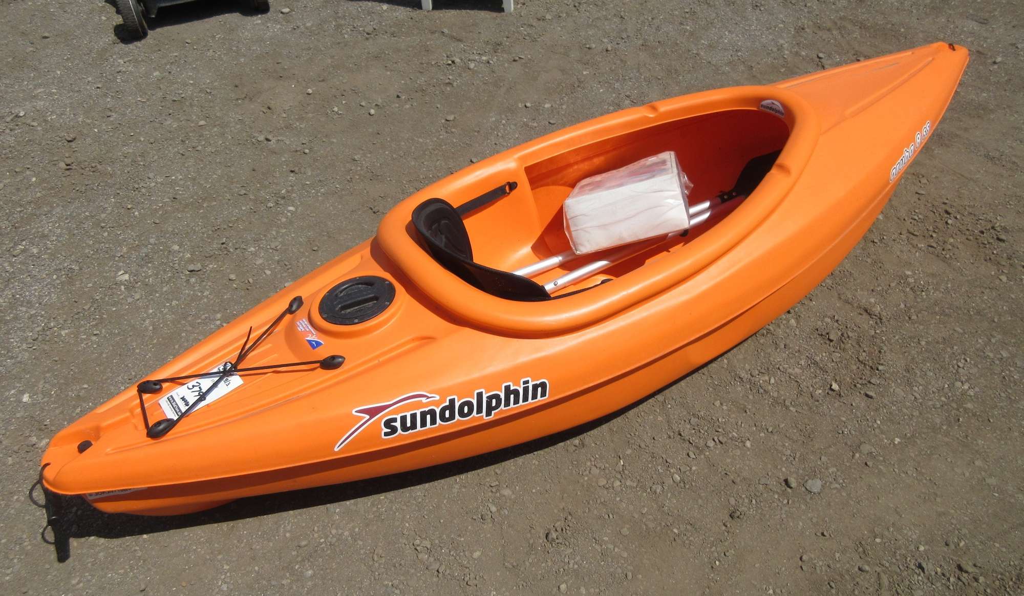 Albrecht Auctions | 8' Sun Dolphin Kayak with Paddle and Car Top Carrier