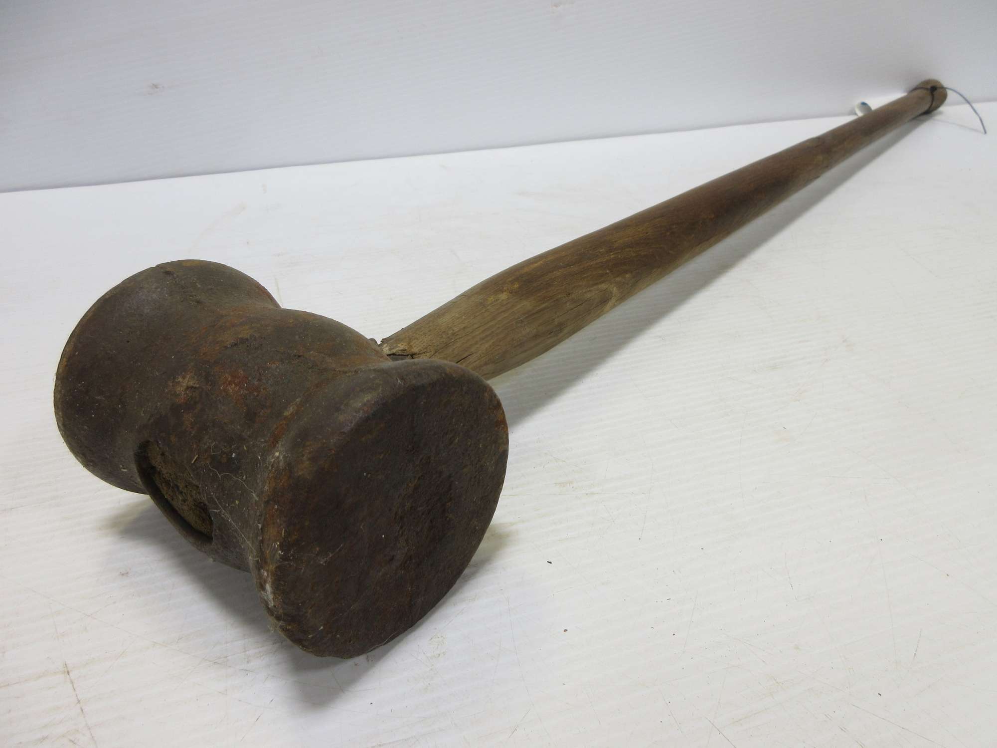 Albrecht Auctions | Iron Post Driver Stamped #9, Overall 41"