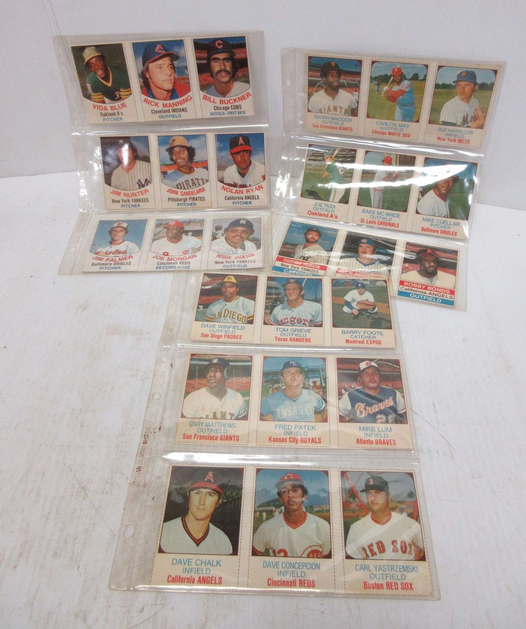 Albrecht Auctions | (12) Older Post Baseball Cards on Uncut Three-Panel ...