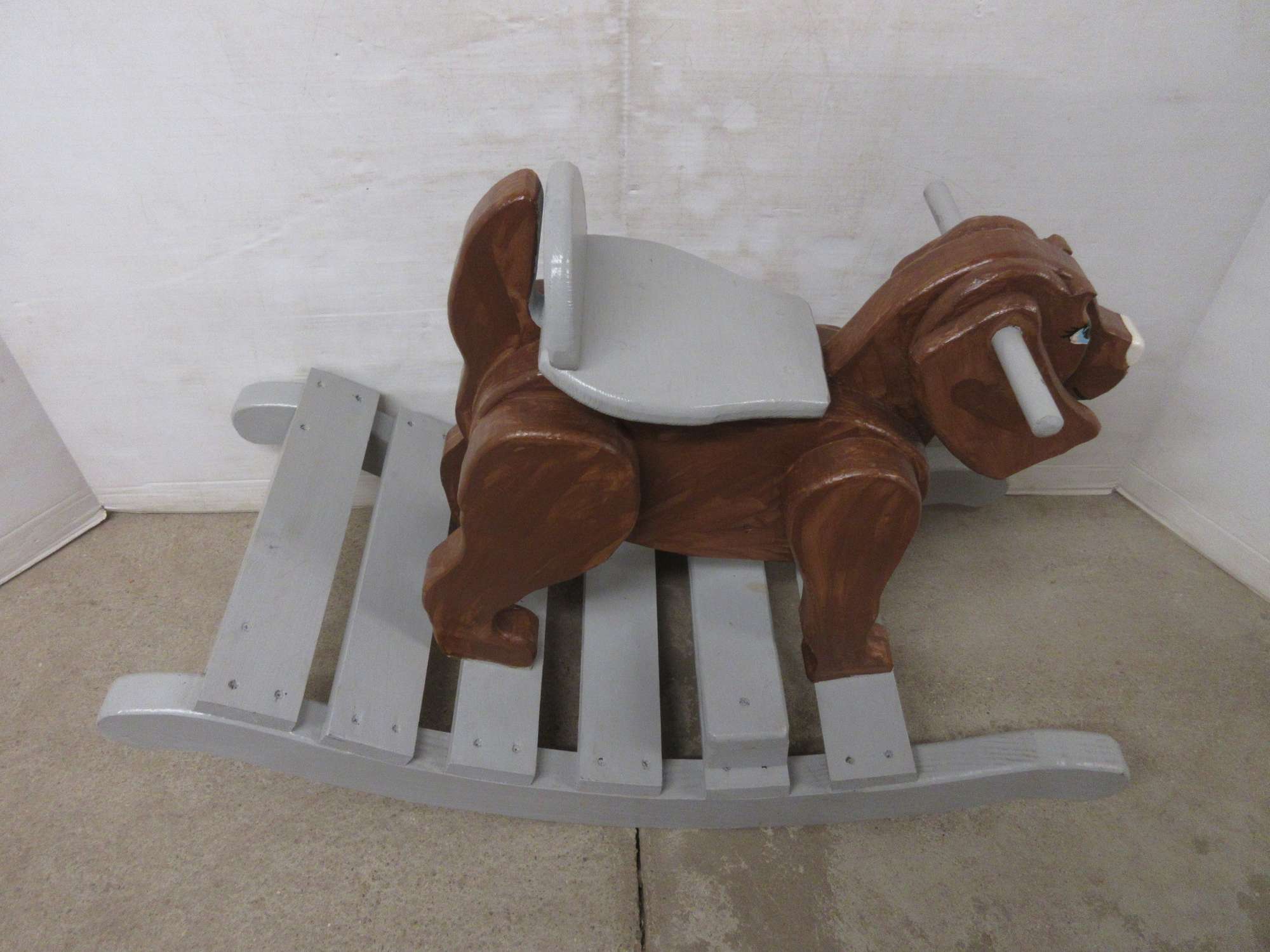 Albrecht Auctions | Very Heavy Solid Wood Rocking Dog