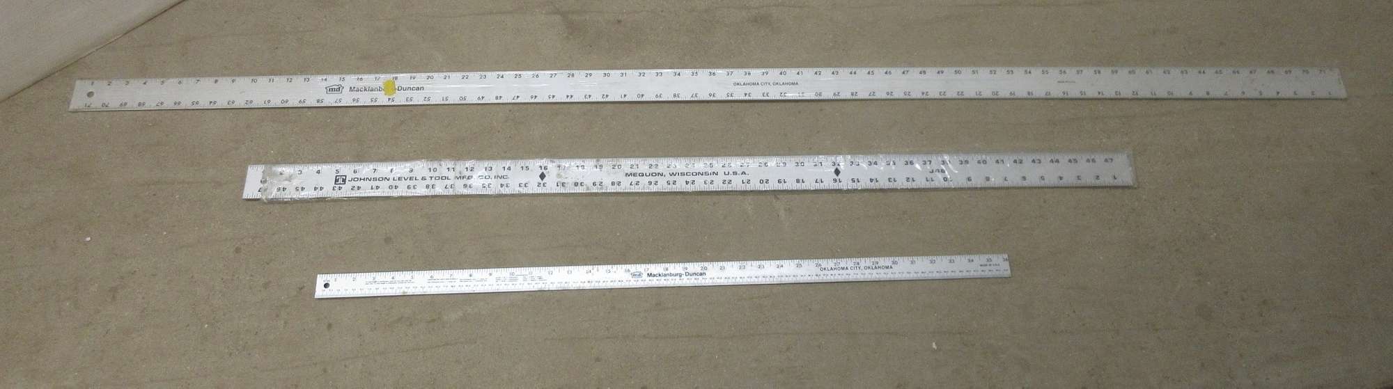 Albrecht Auctions | (3) Measuring Sticks, Include: 2- MD and 1- JL