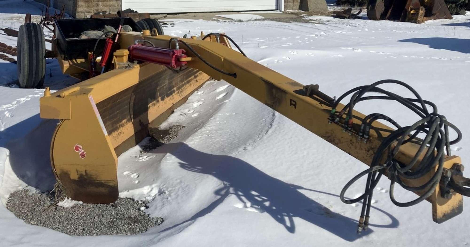 Albrecht Auctions | 14' Pull-Behind Scraper, Six-Way Hydraulics, Only ...