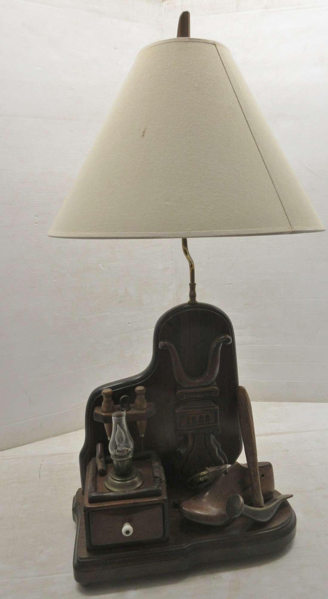 Albrecht Auctions | Original Solid Wood Nightwatch Lamp Co. Shoemaker ...