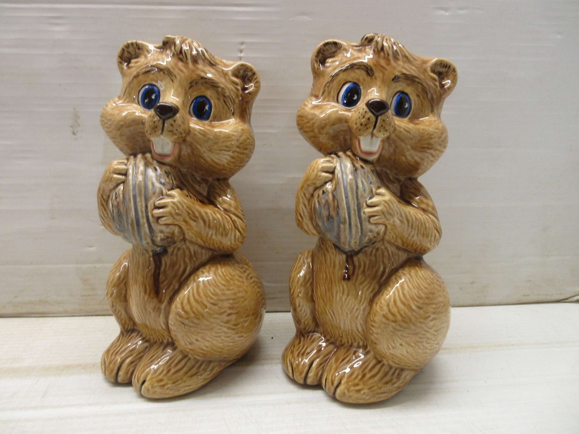 Albrecht Auctions | (2) Vintage 1976 Ceramic Glazed Chipmunks