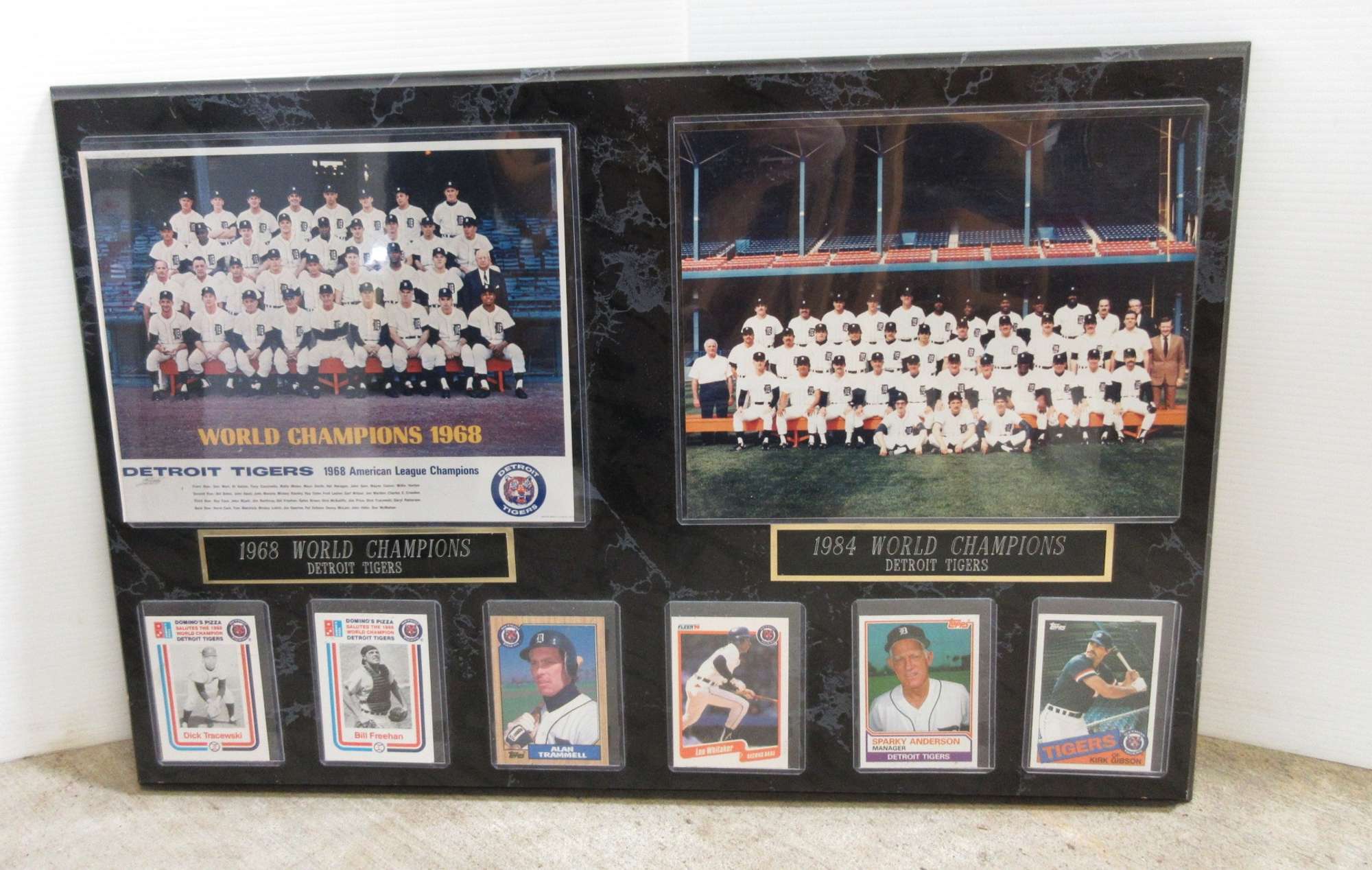 Albrecht Auctions | 1968/1984 World Championship Detroit Tigers Plaque