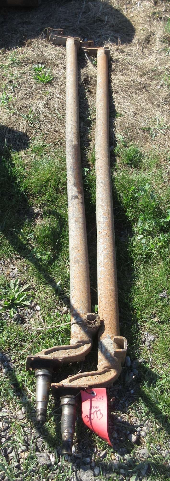 Albrecht Auctions | (2) Drop Axle Beams, 3,500 lb., 70" Perch Center ...