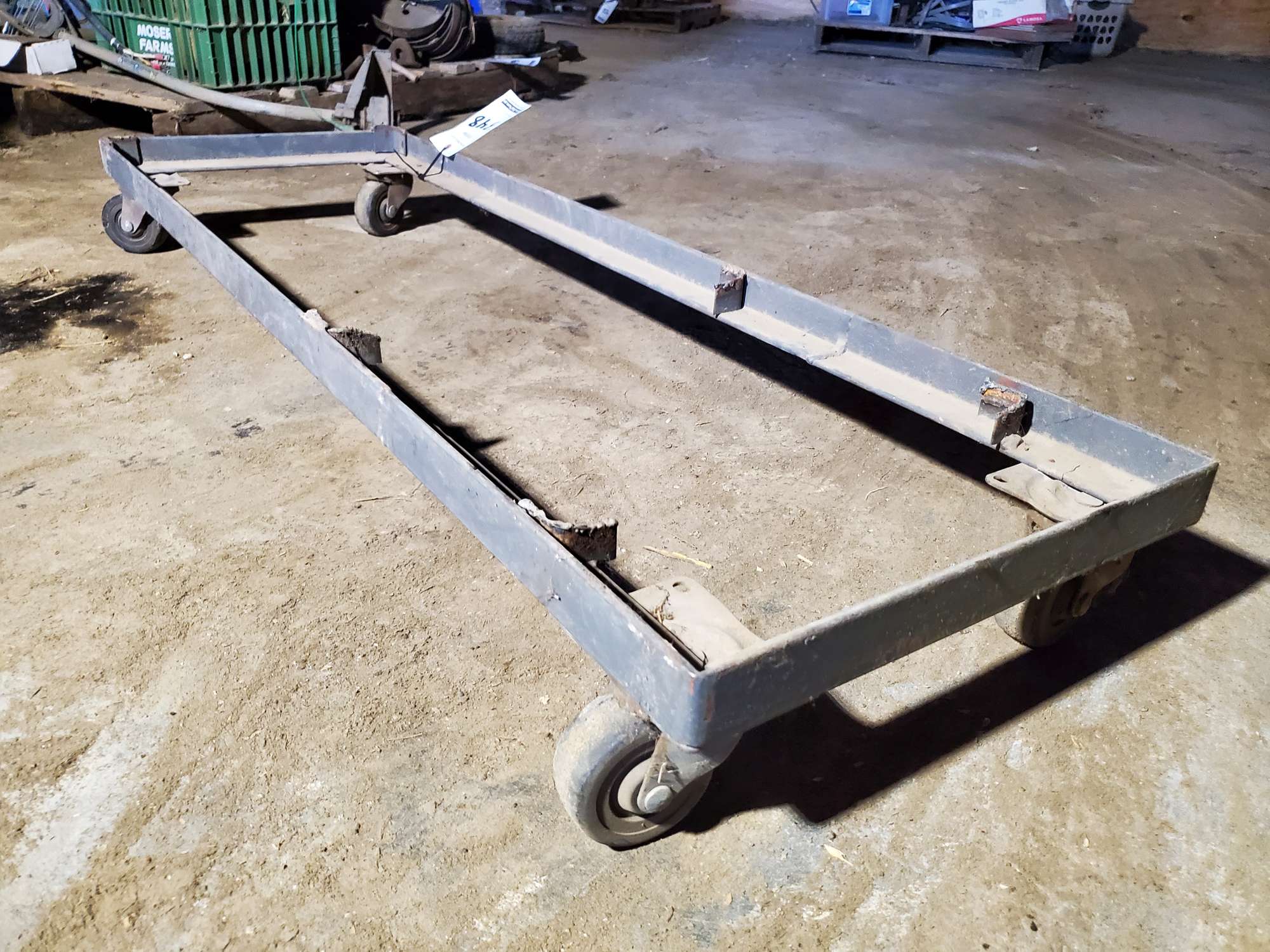 Albrecht Auctions | Angle Iron Frame with Casters, 15 1/2" x 48 1/2 ...