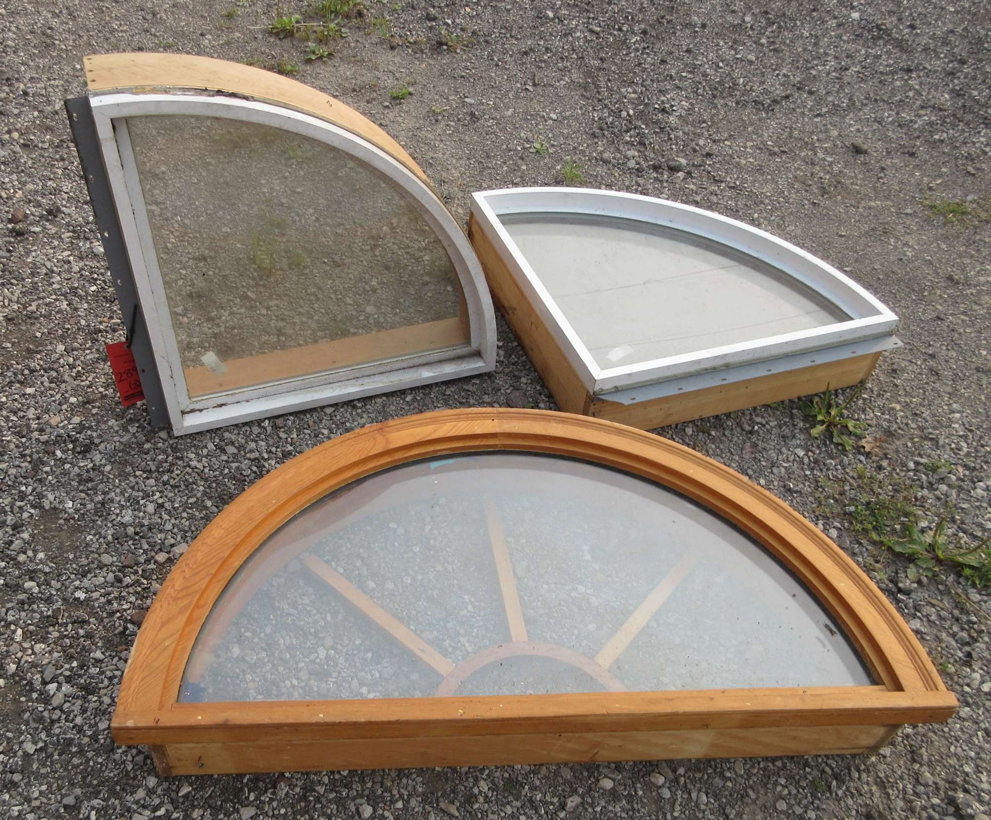 Albrecht Auctions | (3) Windows: Half Round, 40" x 22"; 2- Half Round ...