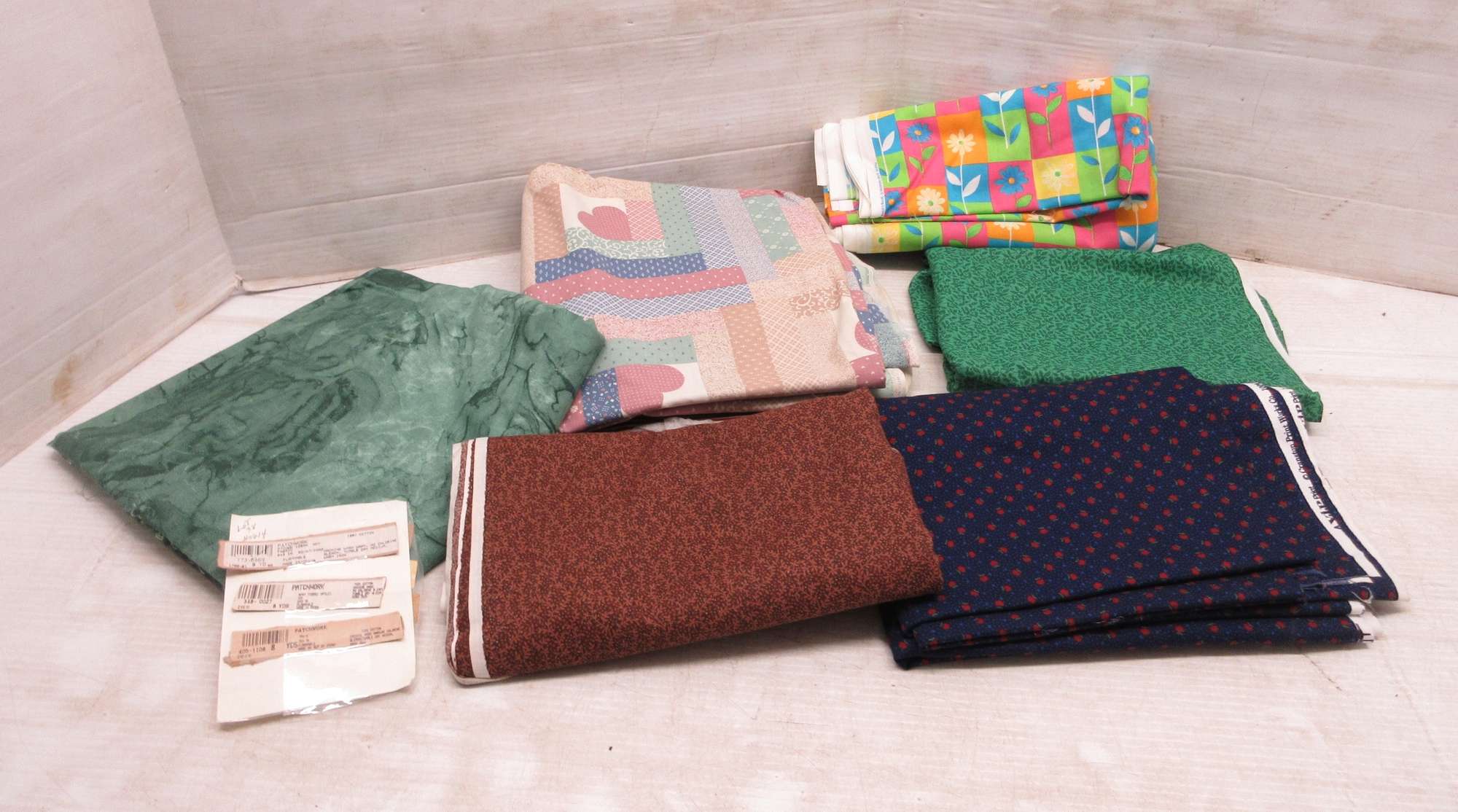 Albrecht Auctions | (8) Bolts of Quilting Fabric, Different Yardage ...