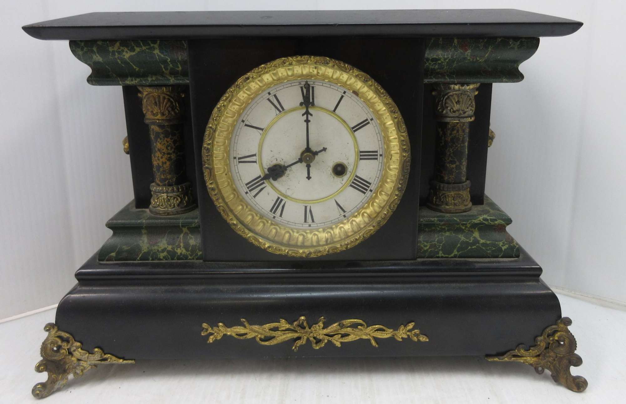 Albrecht Auctions | Antique Mantle Clock, American Manufacture ...