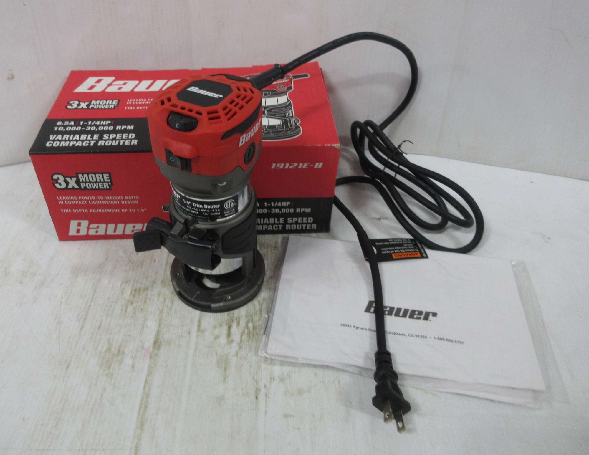 Albrecht Auctions | Bauer Variable Speed Compact Router