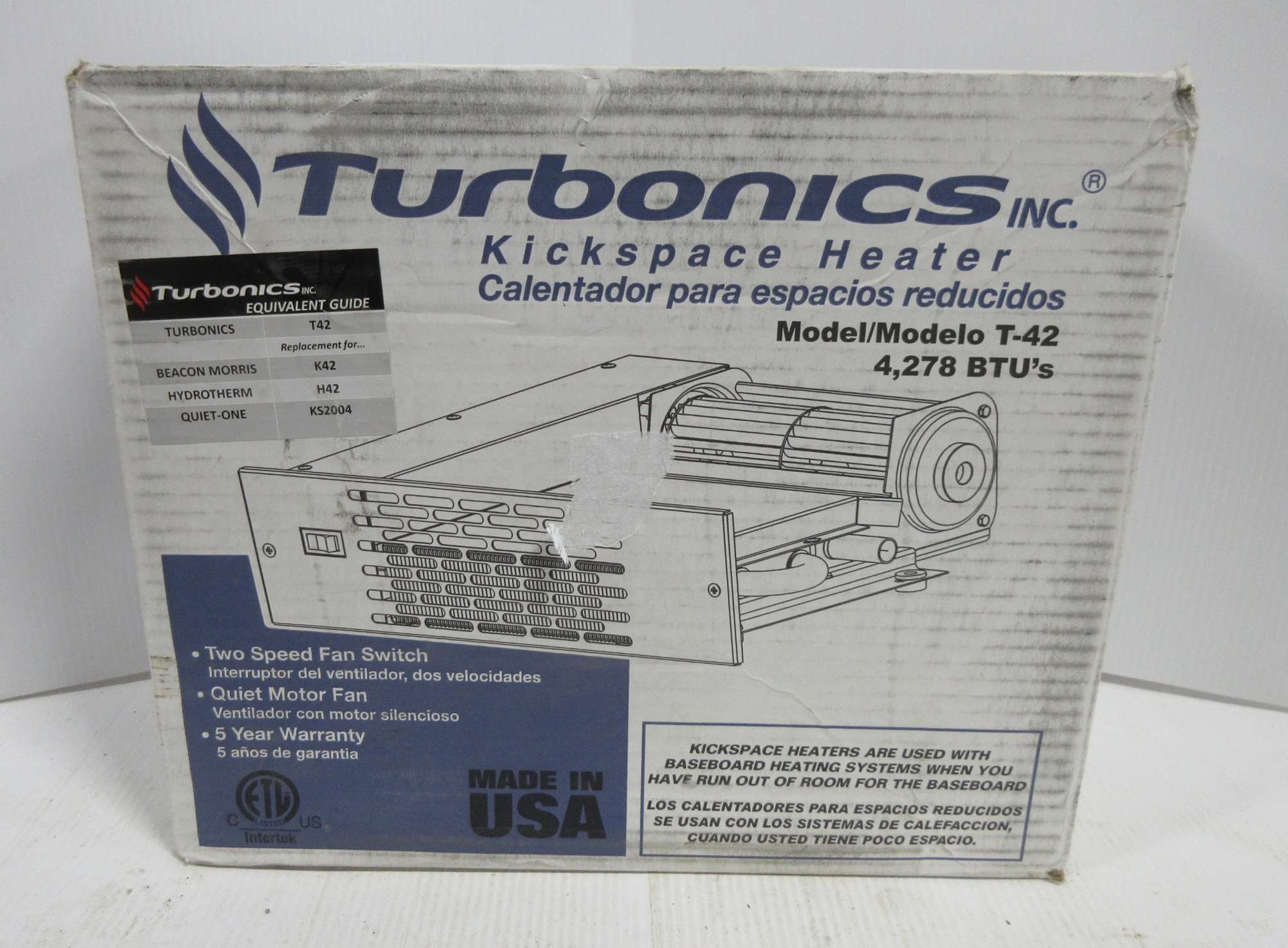 Albrecht Auctions | Turbonics T-42 kickspace heater, 4278 BTU